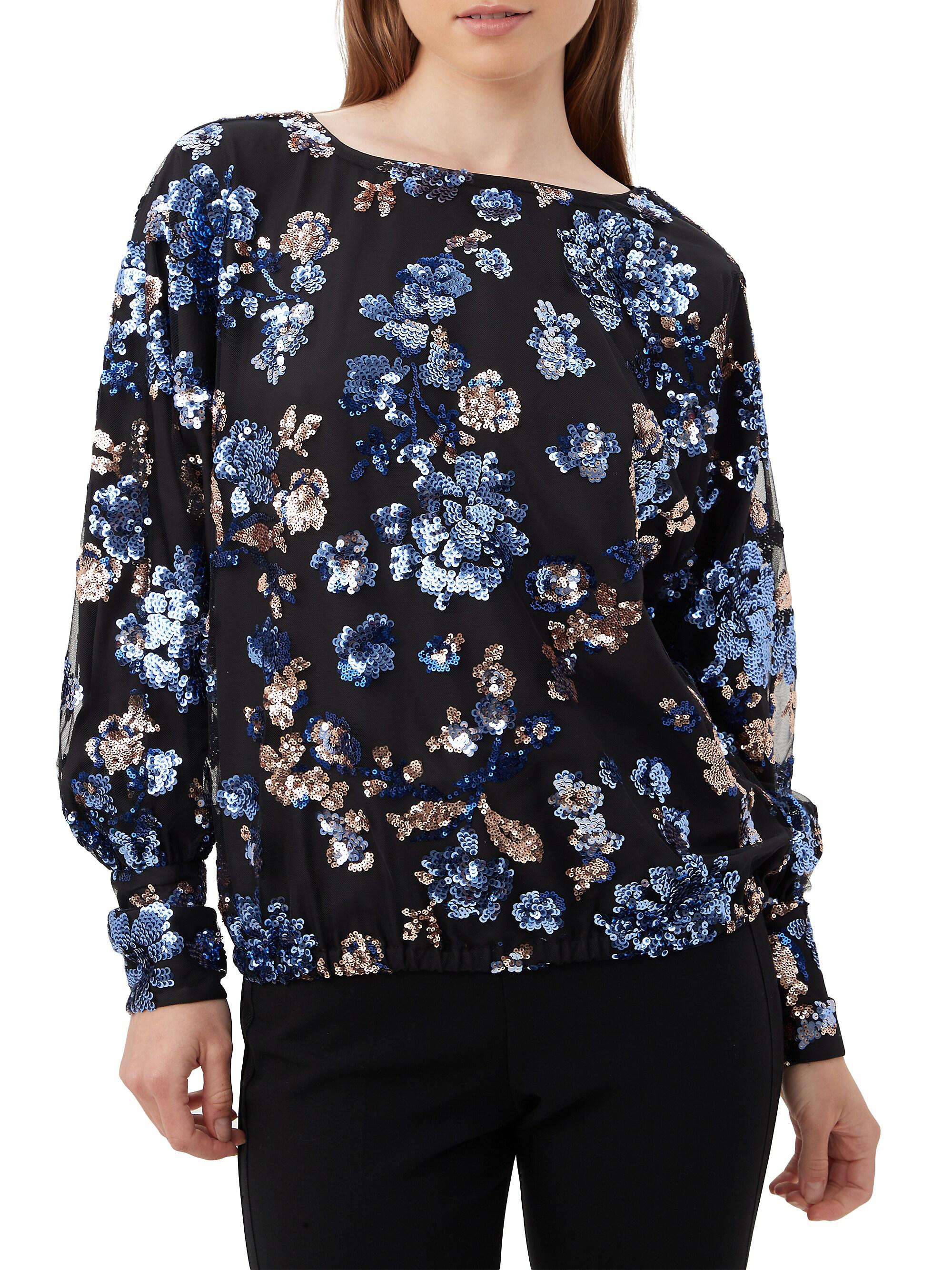 Click here for Trina Turk Womens Sprite Sequined Top - Blue Multi... prices