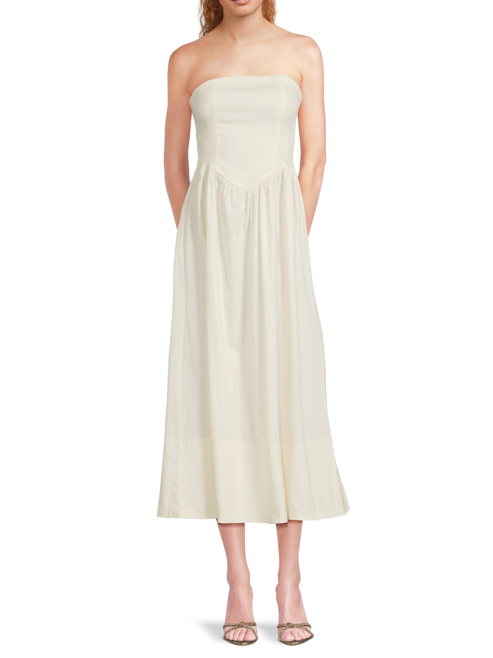 Click here for Weworewhat Womens Corset Maxi Dress - Ivory - Size... prices