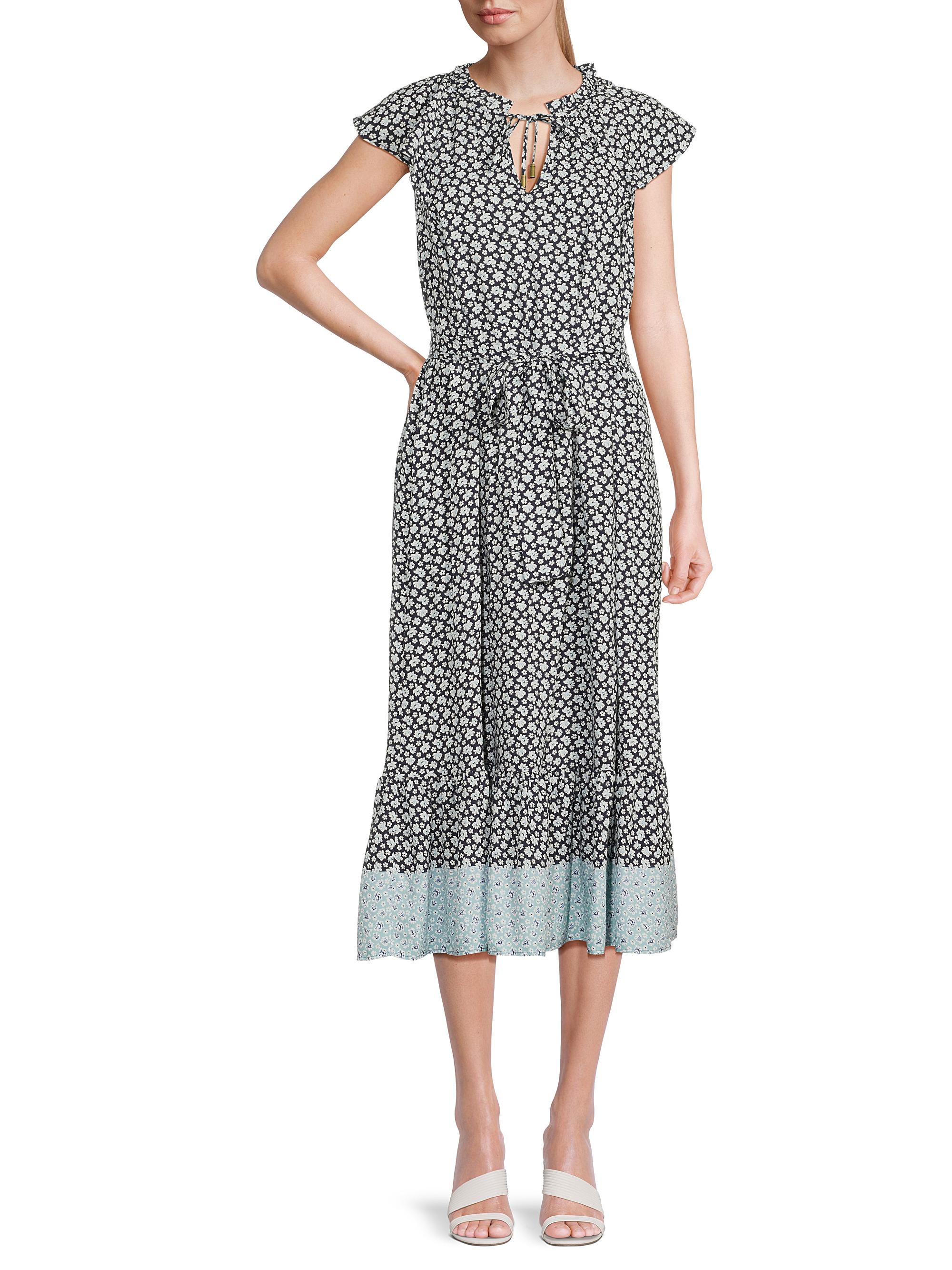 Click here for Nautica Womens Floral Tiered Midi-Dress - Night Sk... prices