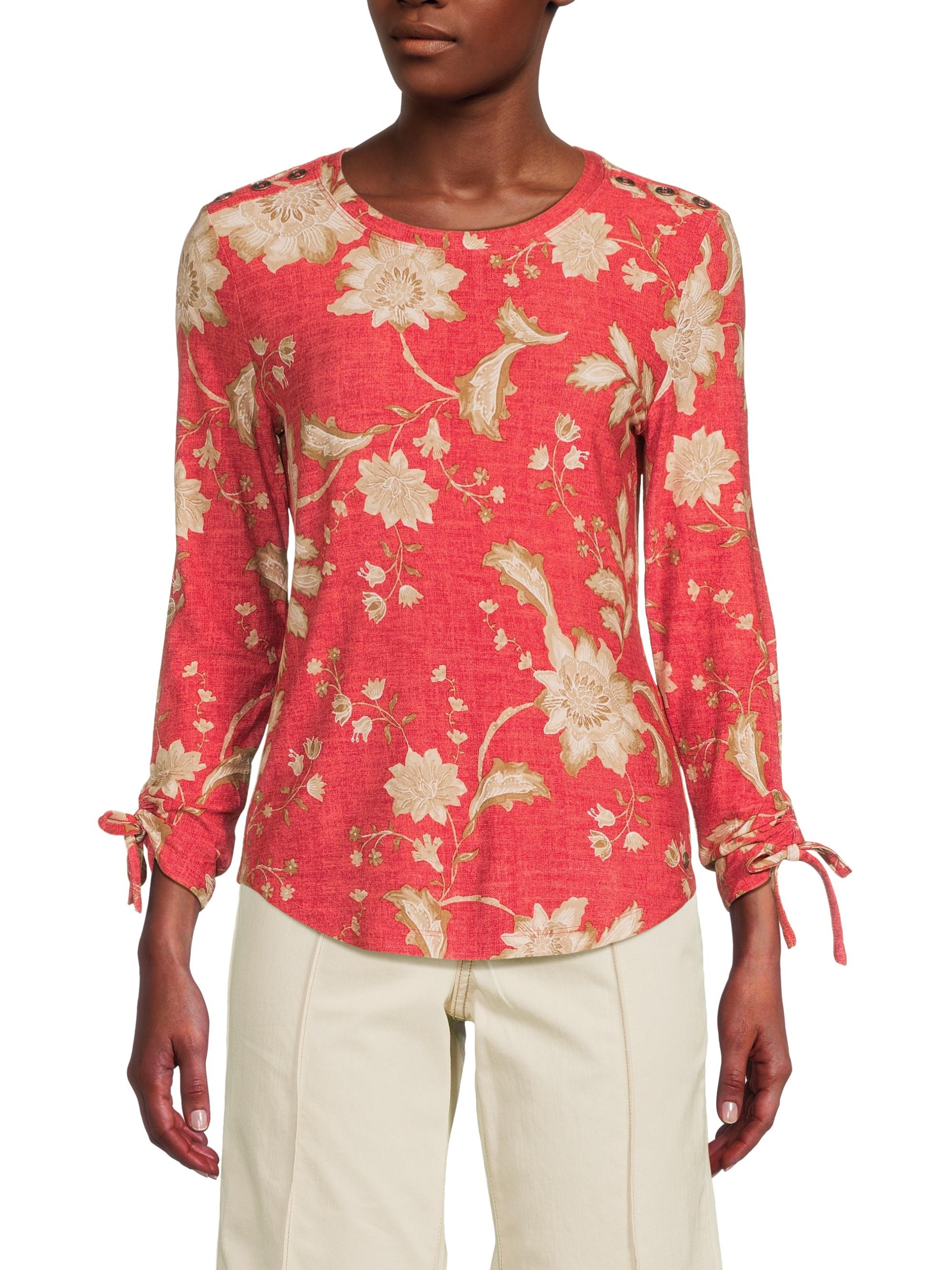 Click here for Tommy Hilfiger Womens Floral Print Ruched Cuff Str... prices