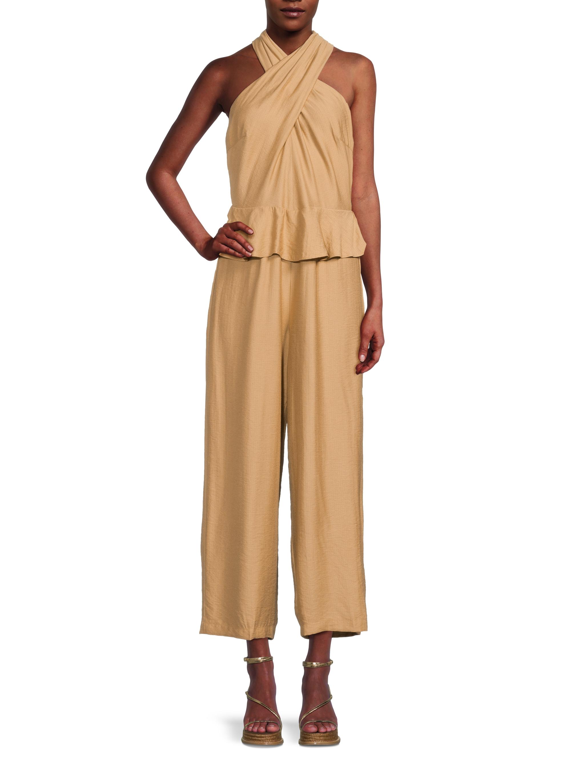 Click here for Tommy Hilfiger Womens Twist-Front Halter Peplum Cr... prices