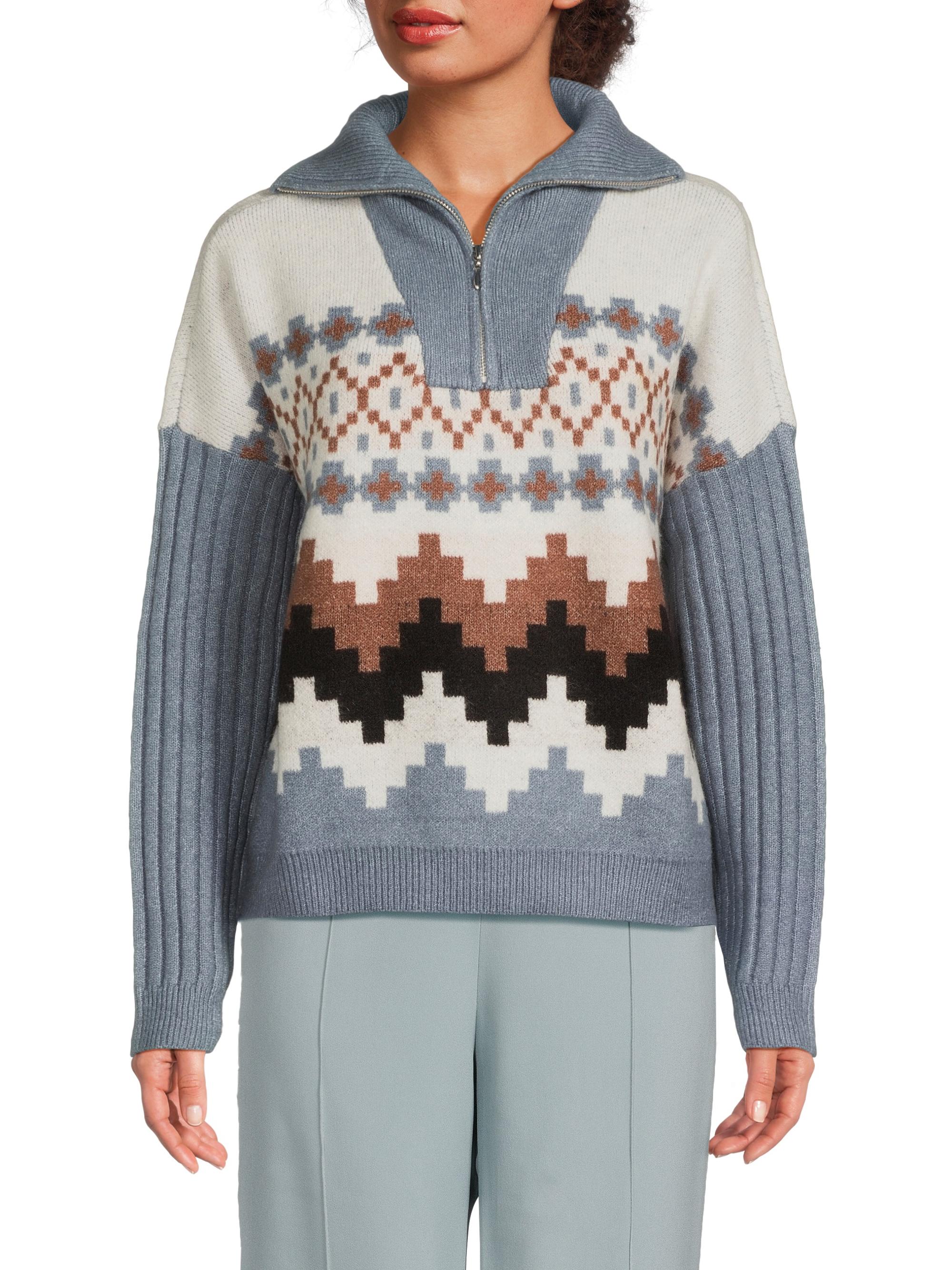 Click here for Joseph A Womens Brushed Plaid & Leopard Pattern Qu... prices