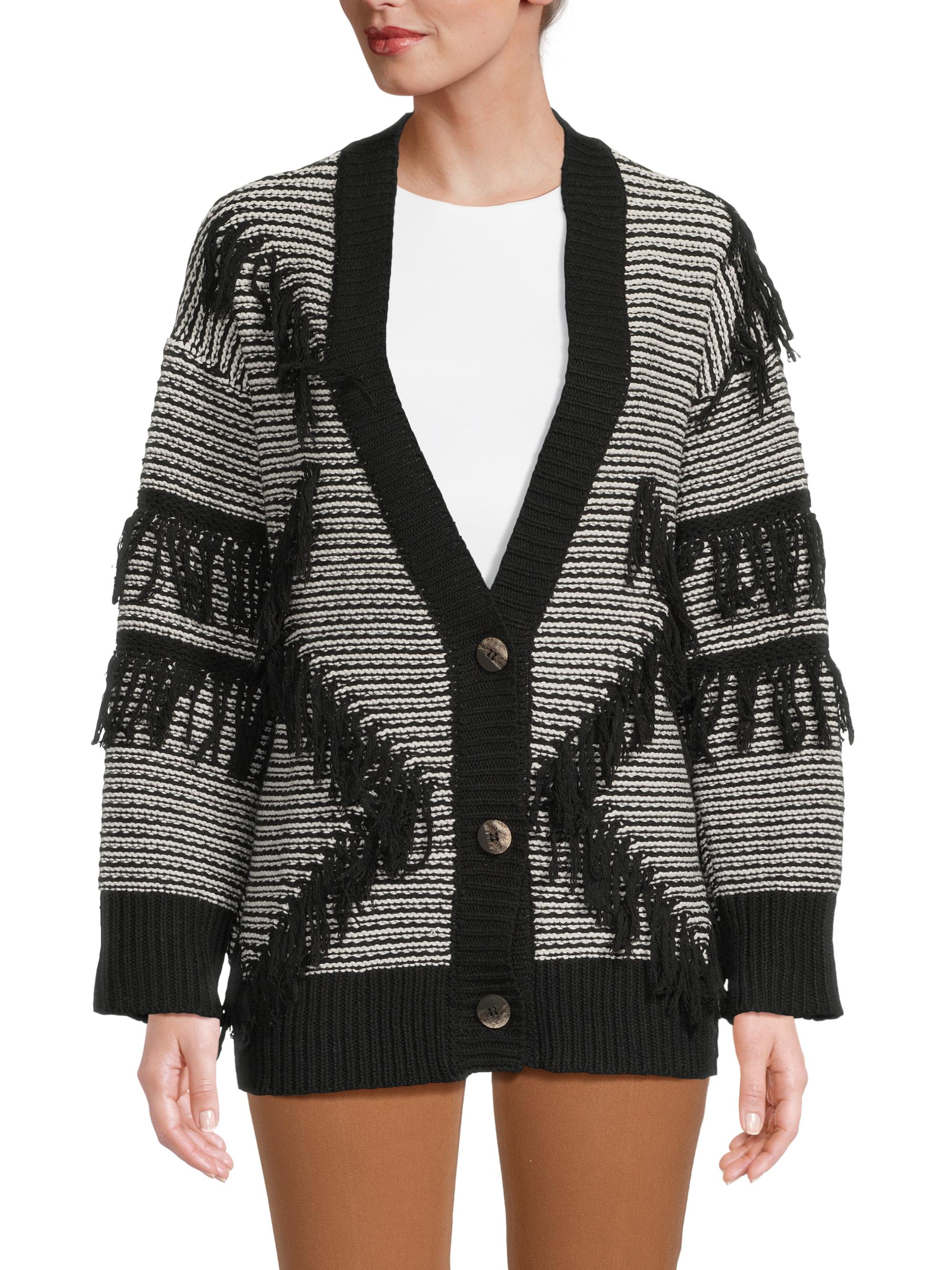 Click here for Joseph A Womens Fringe-Trim Button-Front Cardigan... prices