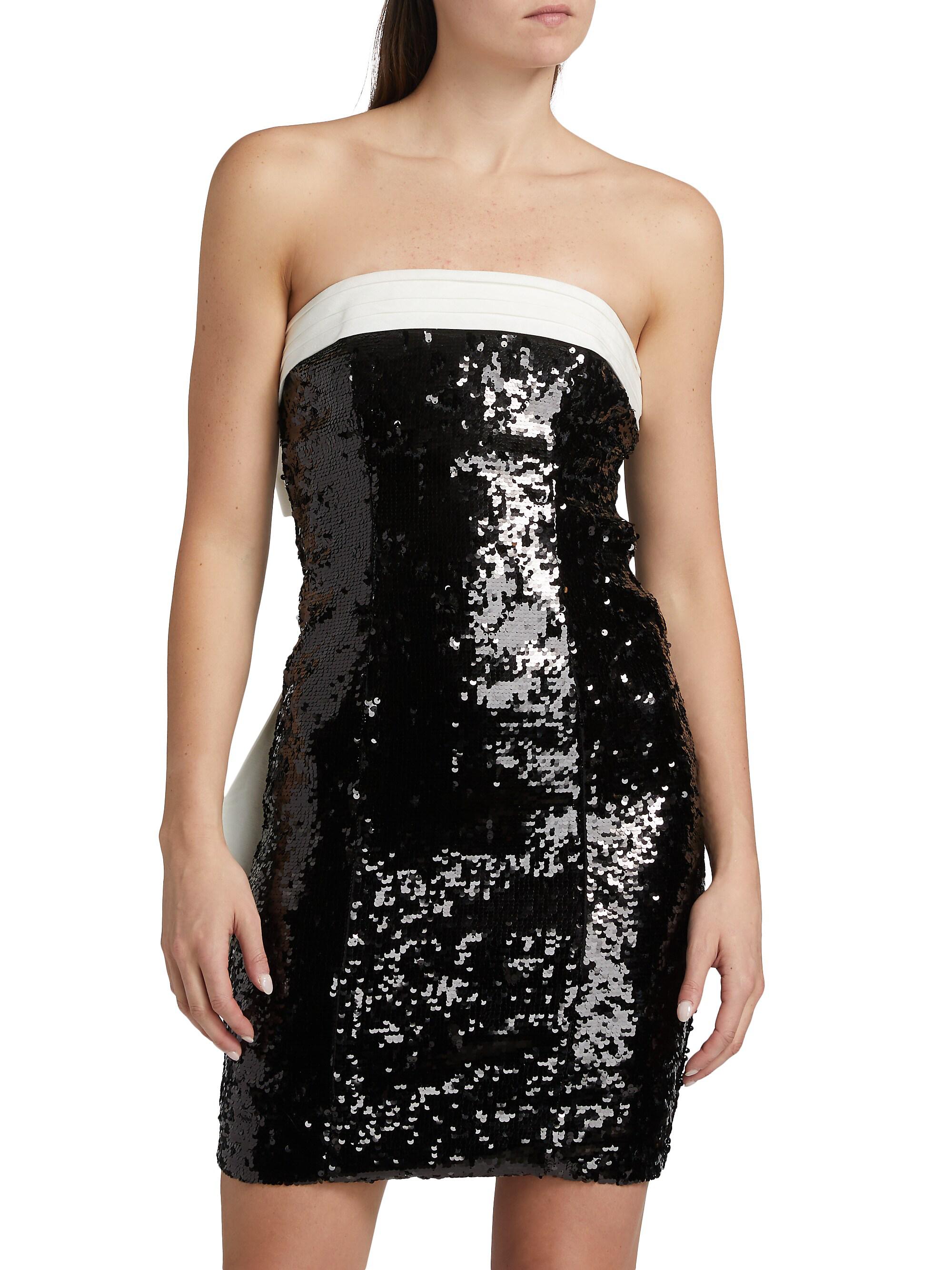 Click here for Alice + Olivia Womens Sibella Sequined Bow Minidre... prices