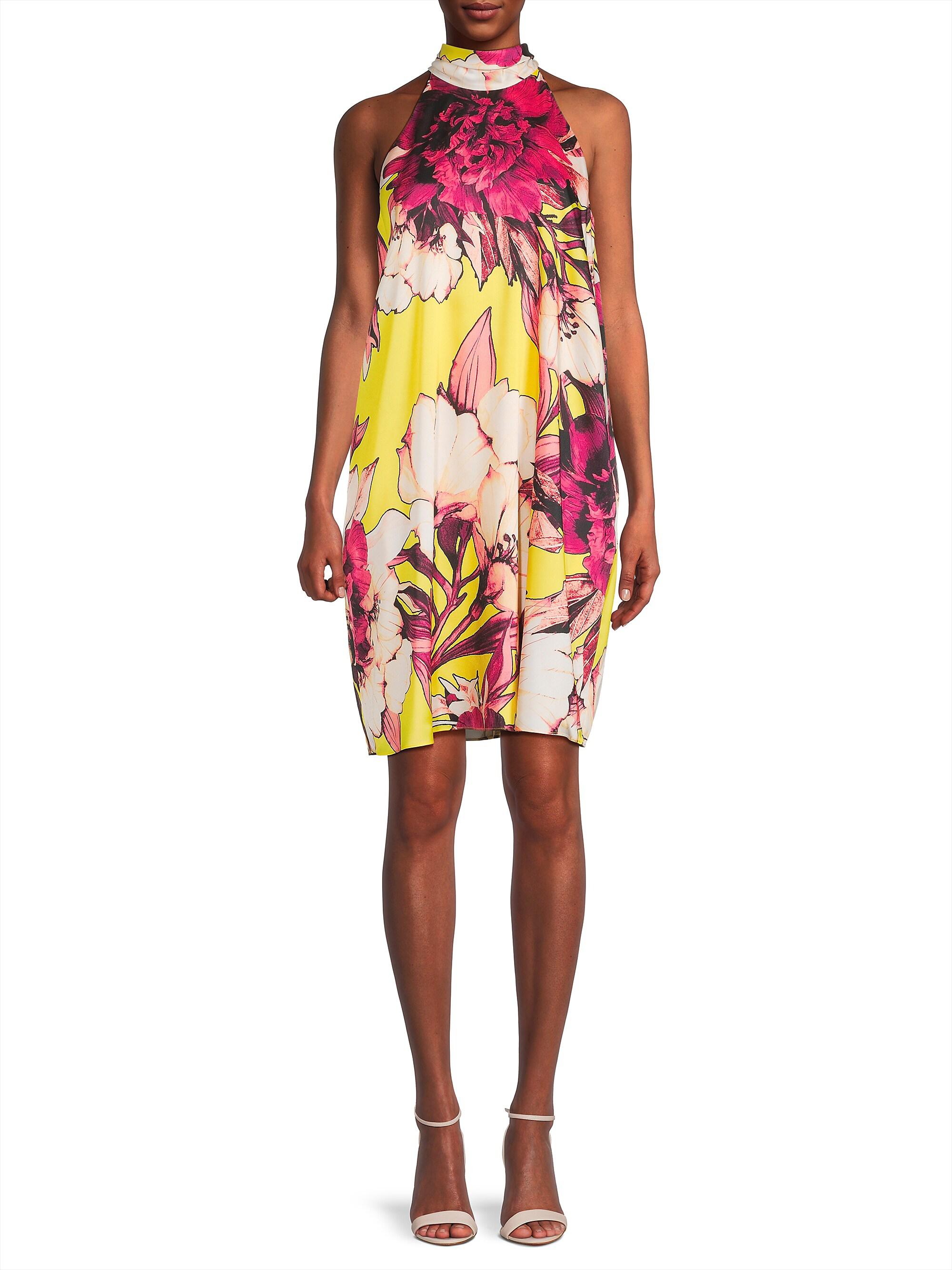 Click here for Ungaro Womens Zoey Floral Halterneck Dress - Zest... prices