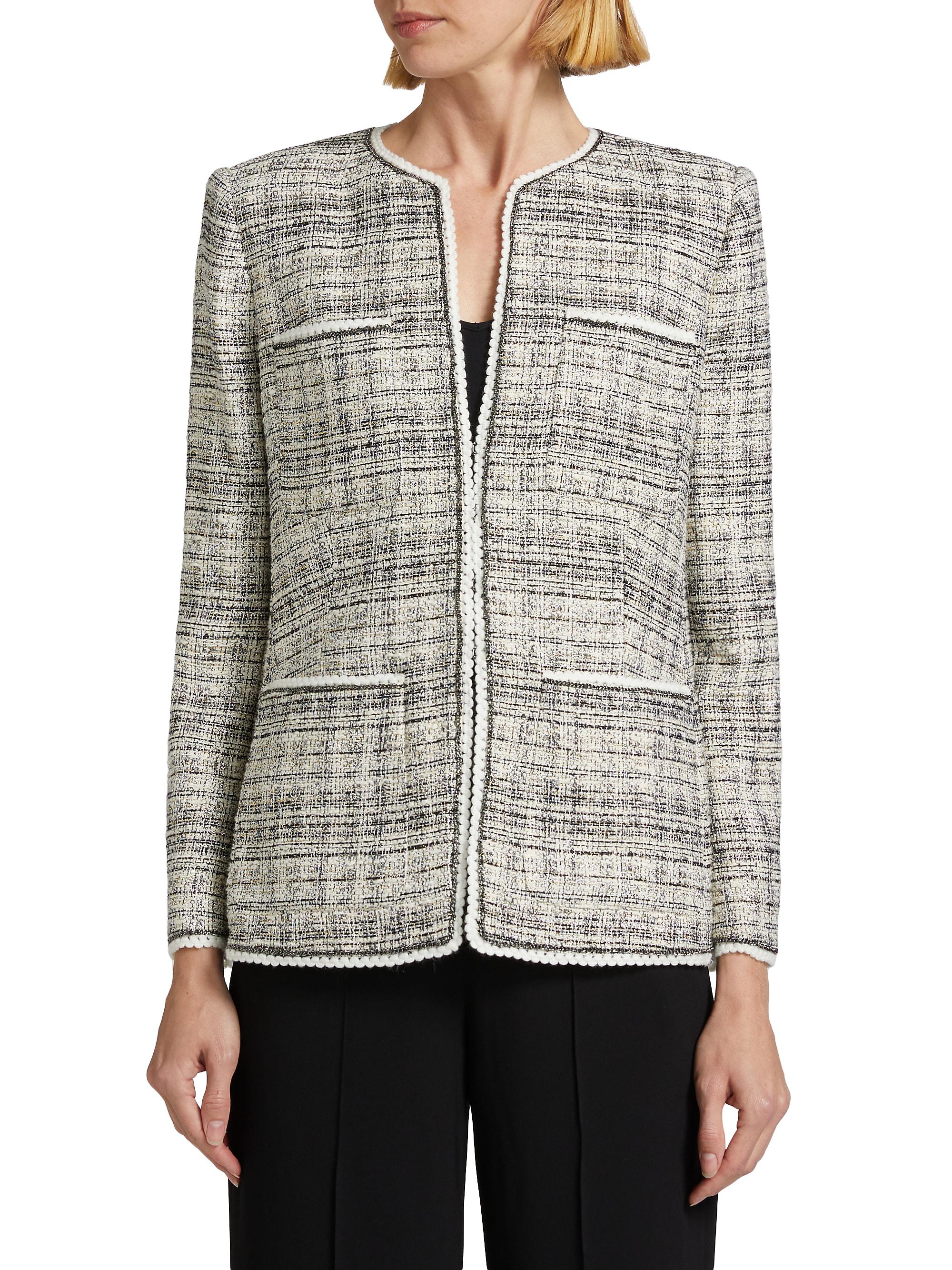 Click here for Kobi Halperin Womens Teigen Metallic Tweed Jacket... prices
