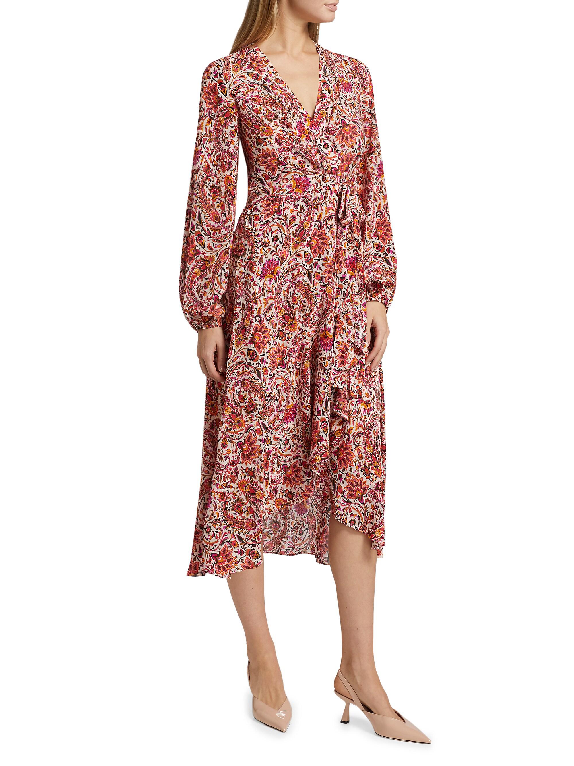 Click here for Kobi Halperin Womens Dorothy Paisley Wrap Dress -... prices