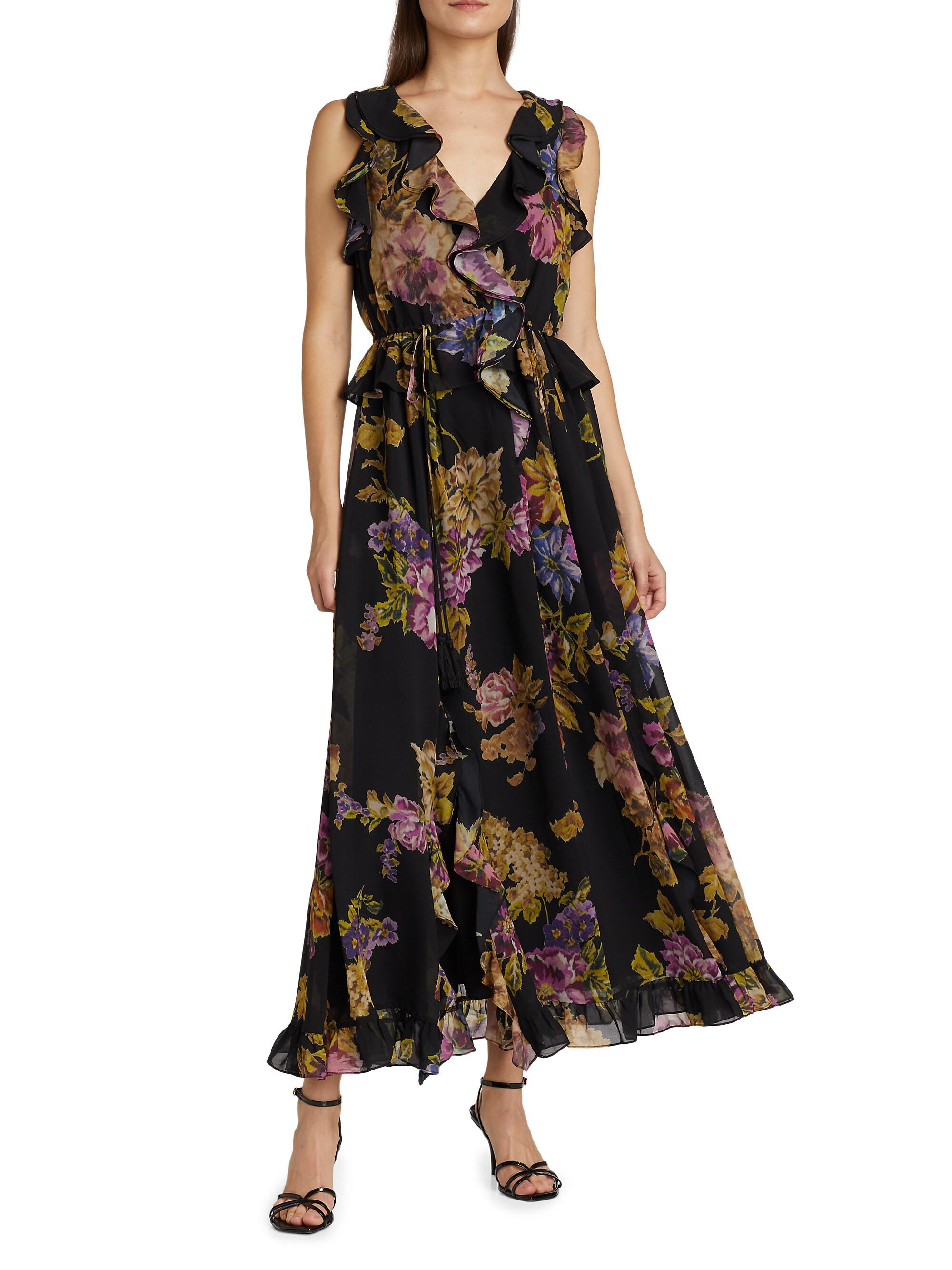 Click here for Kobi Halperin Womens Lesley Floral Ruffled Maxi Dr... prices