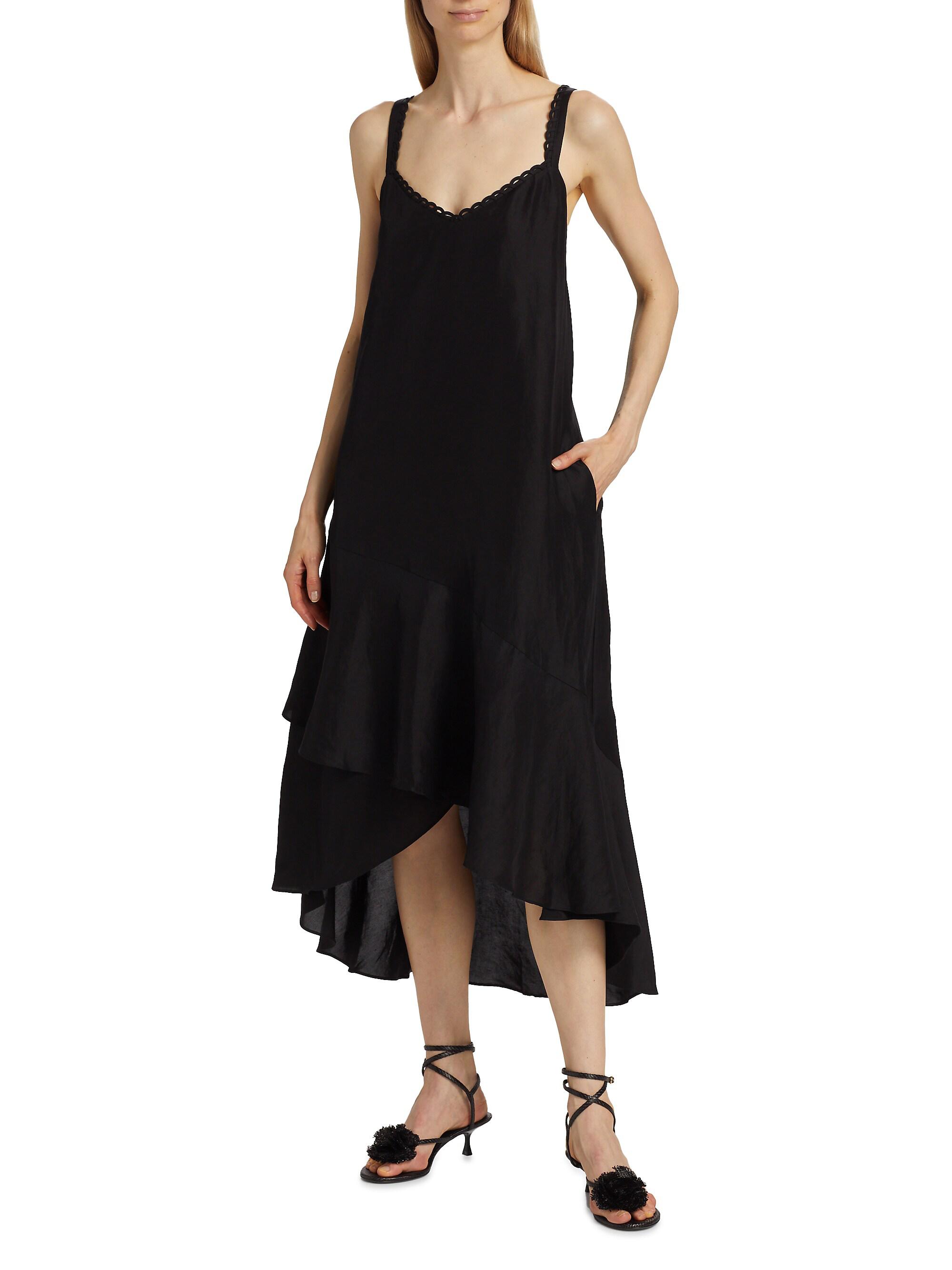 Click here for Kobi Halperin Womens Aubrey Linen-Blend High-Low M... prices