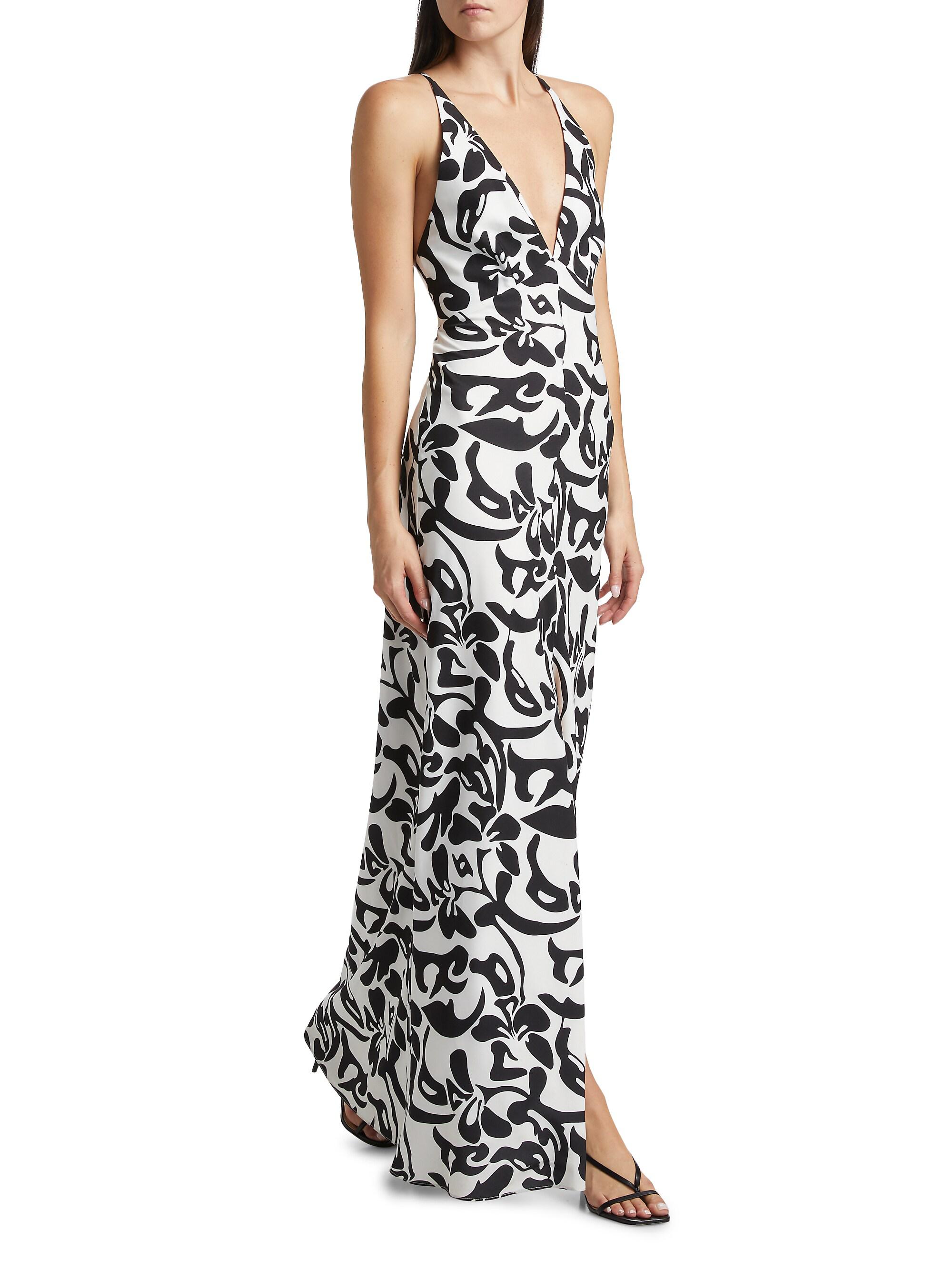 Click here for Toccin Womens Aubrey Printed Maxi Slipdress - Opti... prices