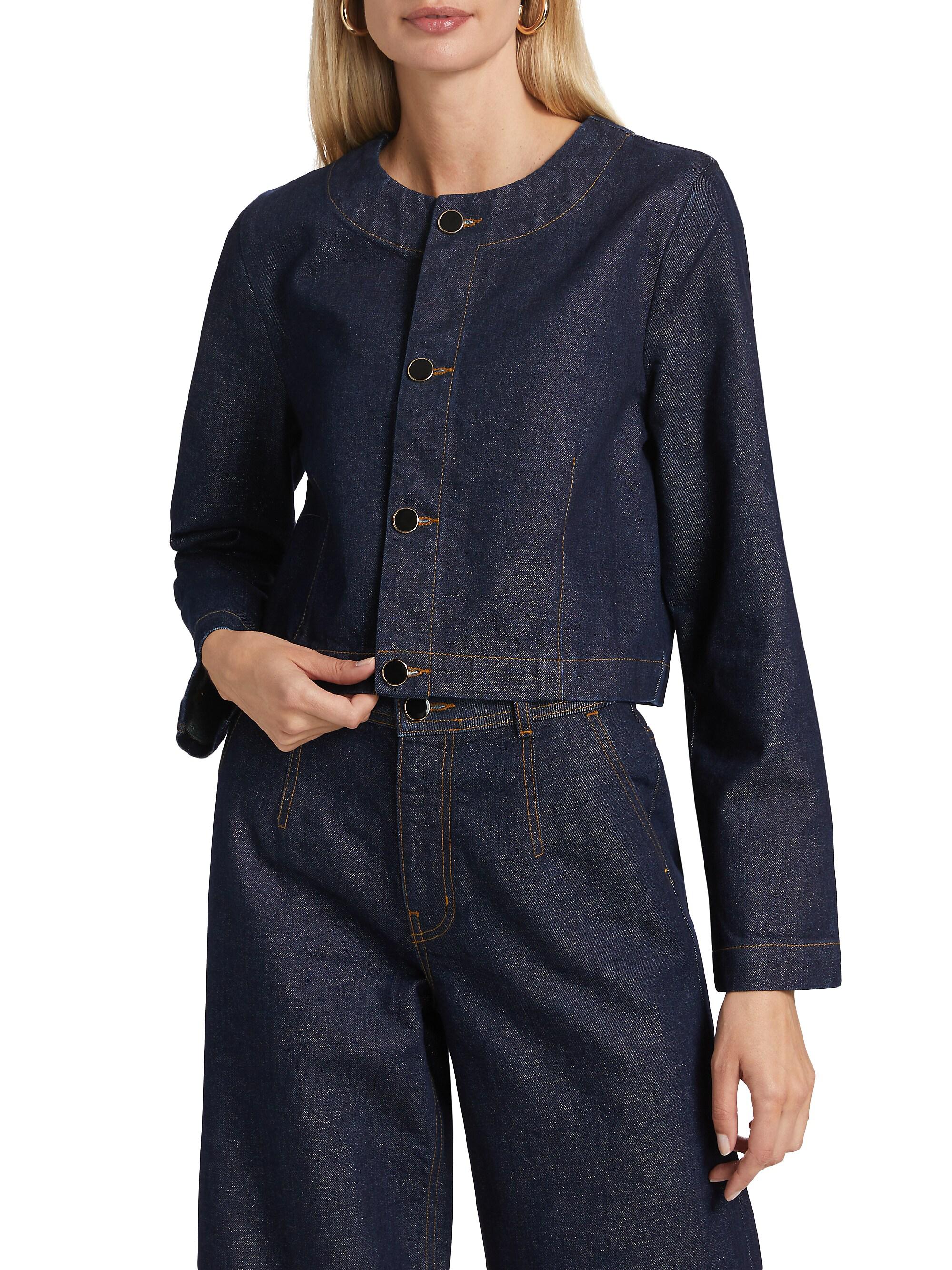 Click here for Derek Lam 10 Crosby Womens Ezra Cotton-Blend Jacke... prices