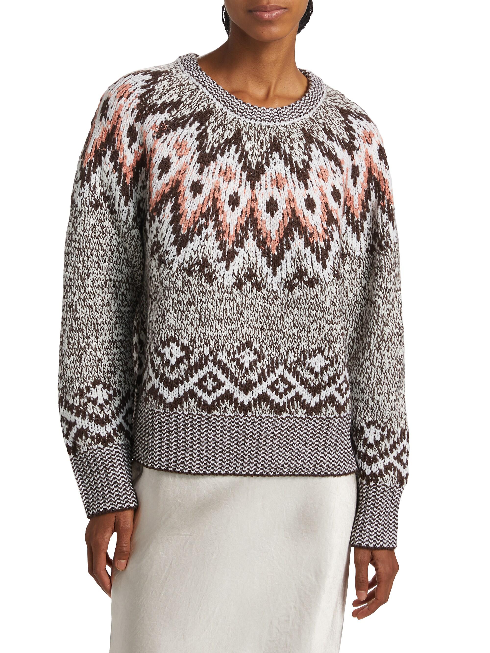 Click here for Stellae Dux Womens Fair Isle-Inspired Sweater - Ch... prices