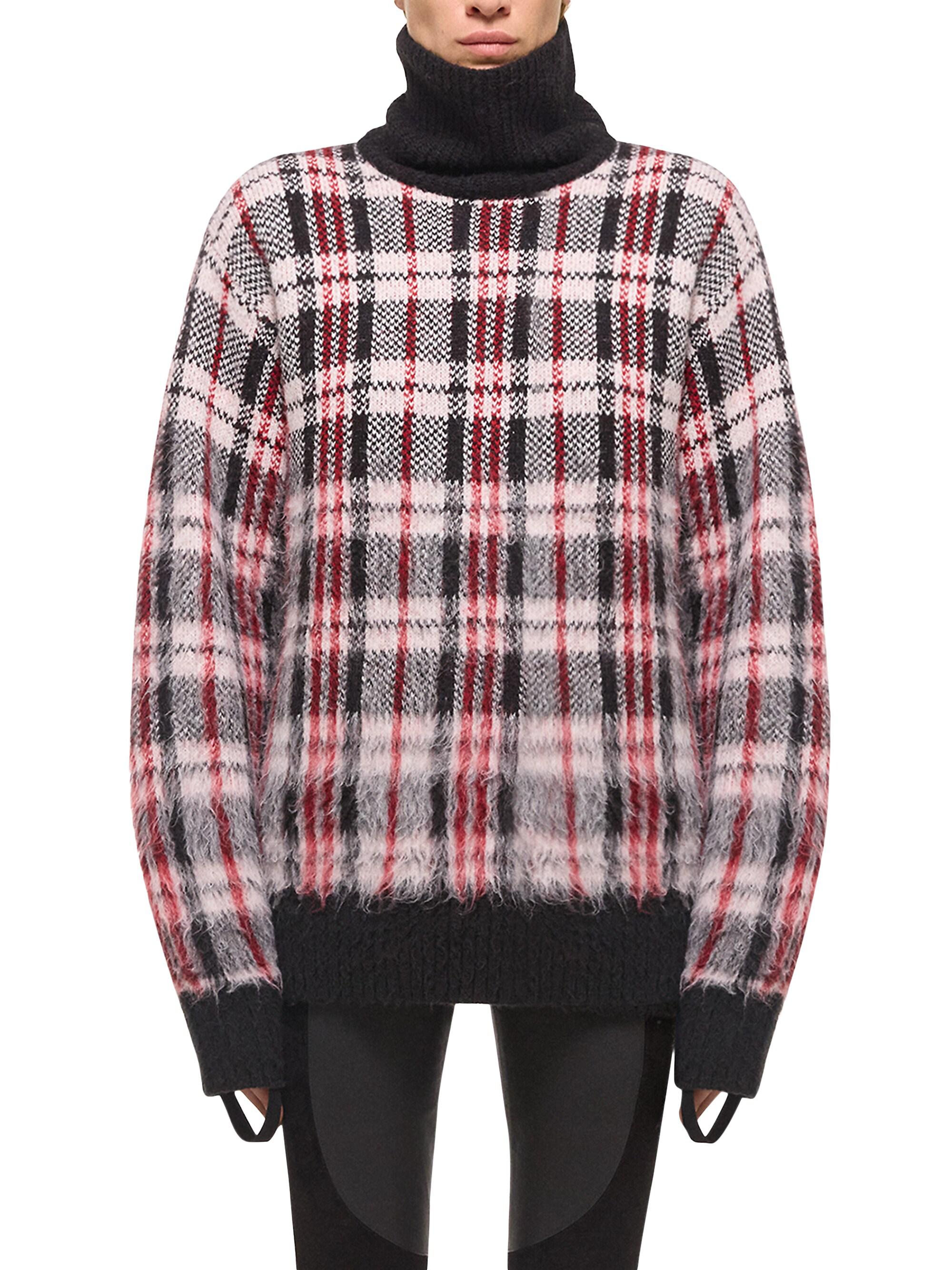Click here for Helmut Lang Womens Plaid Turtleneck Sweater - Medi... prices