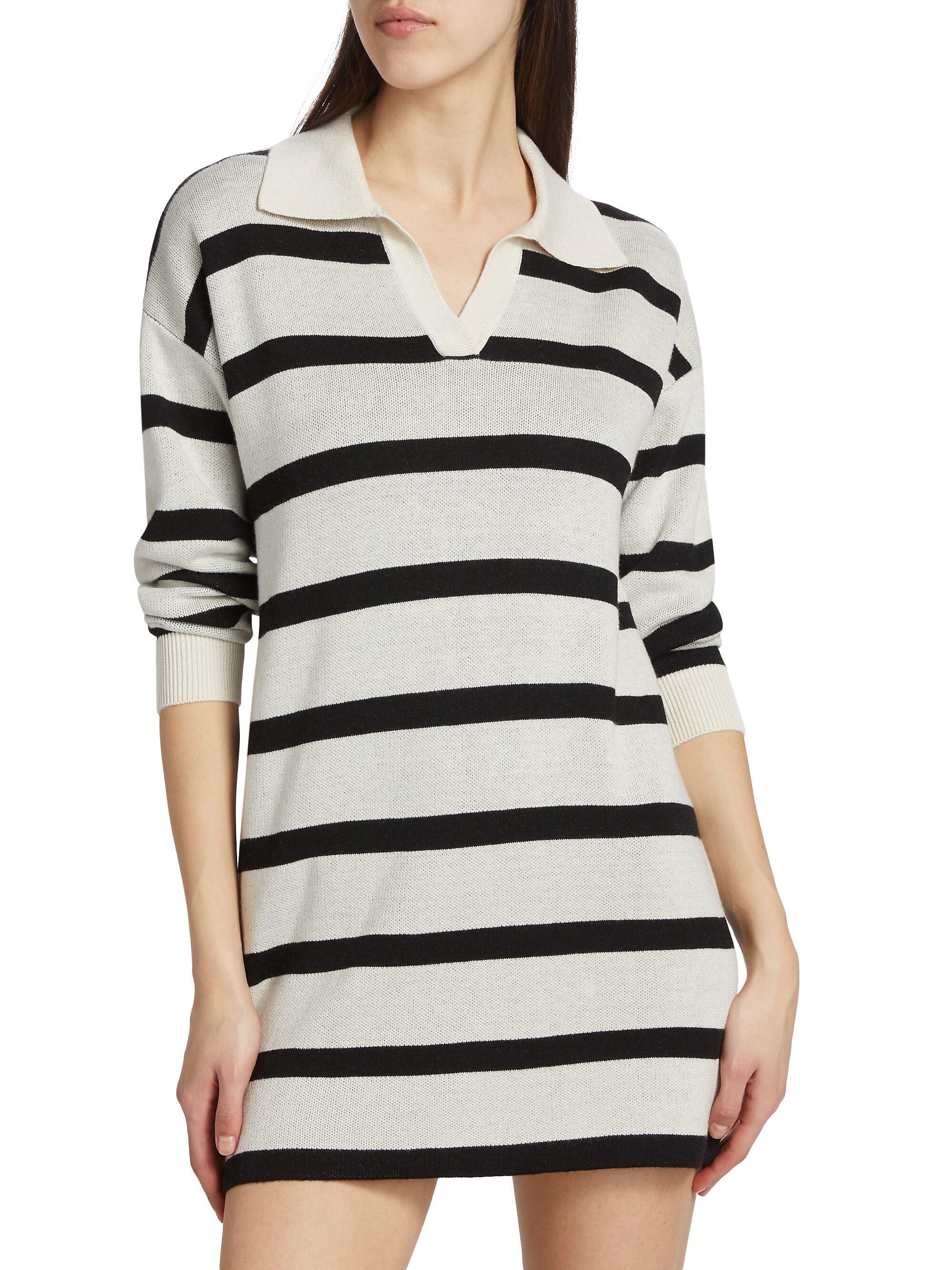 Click here for Stellae Dux Womens Birdseye Striped Polo Dress - D... prices