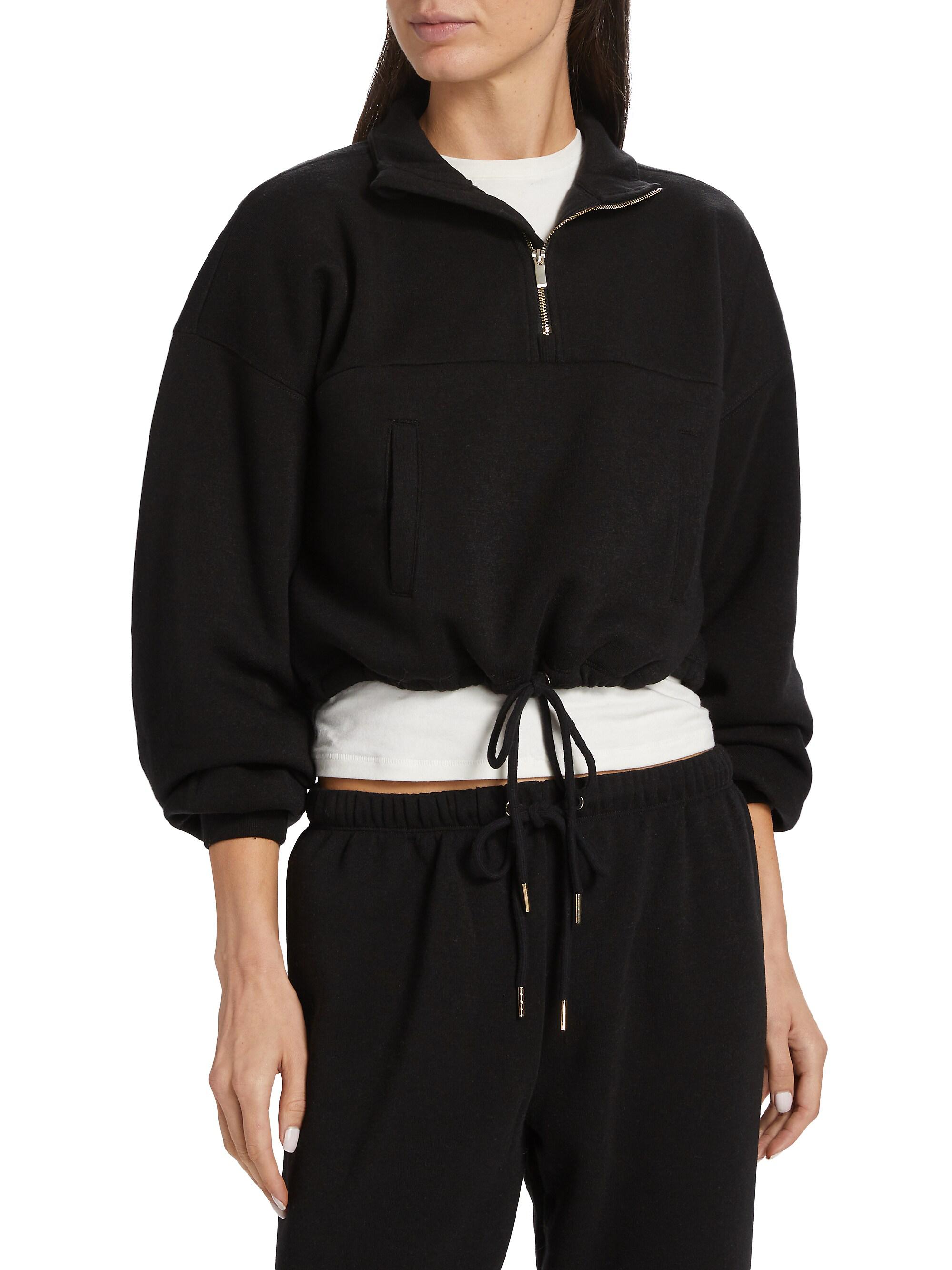 Click here for Stellae Dux Womens Fleece Cargo Half-Zip Crop Swea... prices