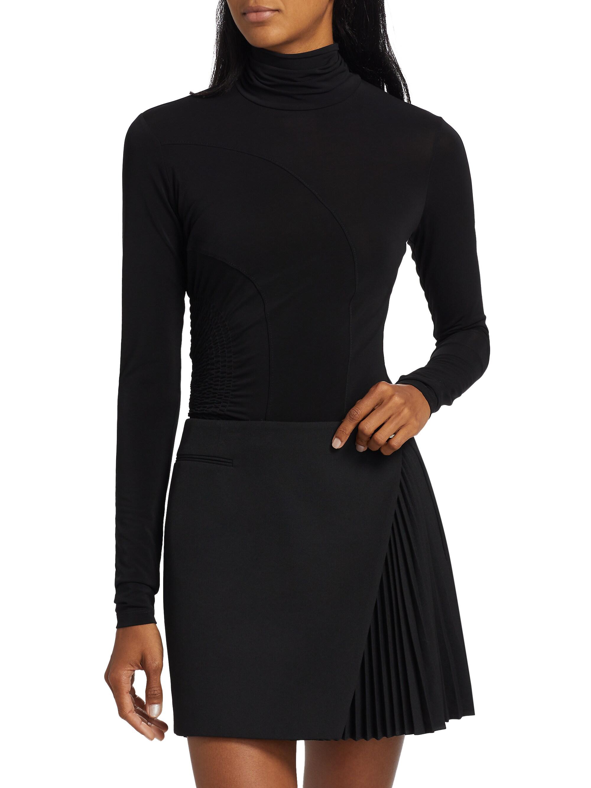 Click here for A. l.c. Womens Molly Smocked Jersey Turtleneck Top... prices