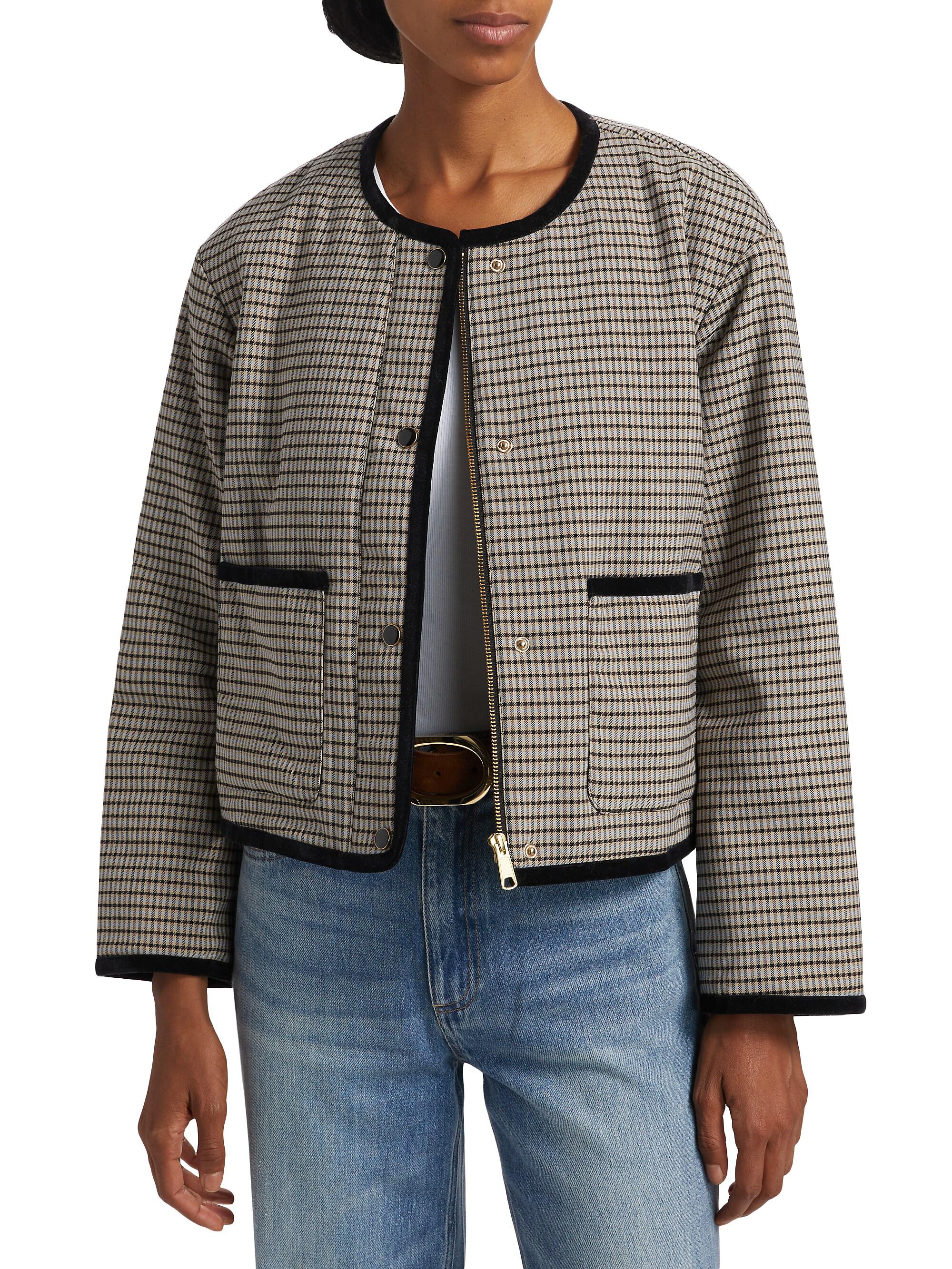 Click here for Rails Womens Nota Plaid Padded Jacket - Taupe - Si... prices