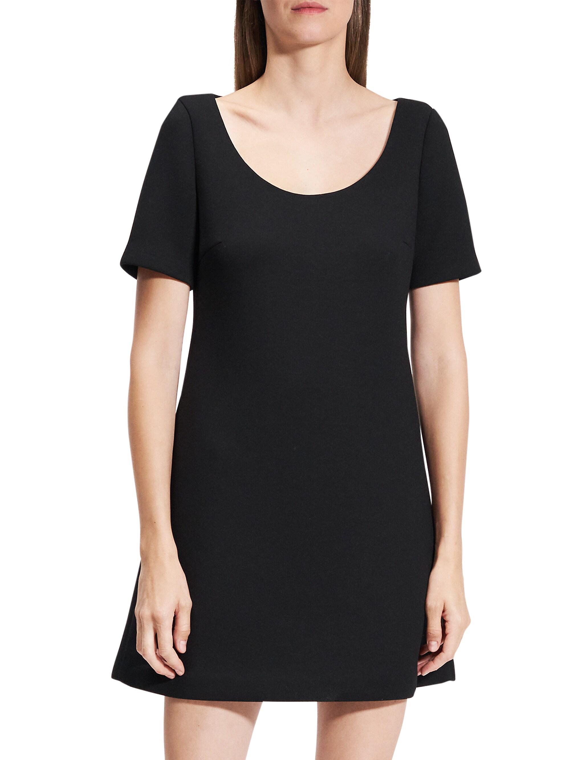 Click here for Theory Womens Scuba A-Line Minidress - Black - Siz... prices
