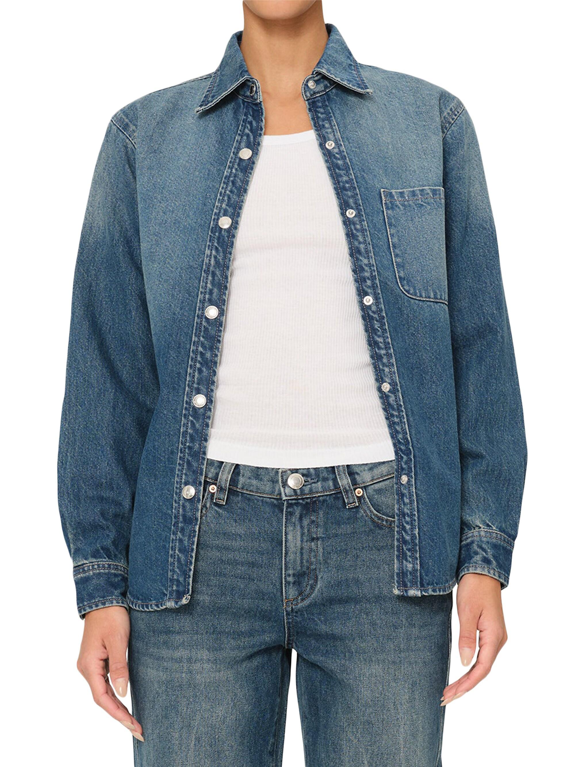 Click here for DL1961 Premium Denim Womens Ines Denim Shirt - Blu... prices