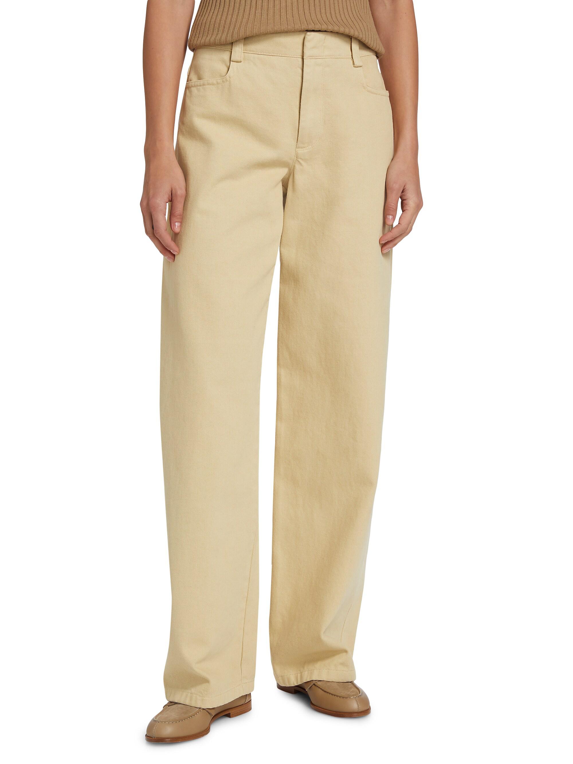 Click here for Vince Womens Washed Twill Wide-Leg Pants - Haystac... prices