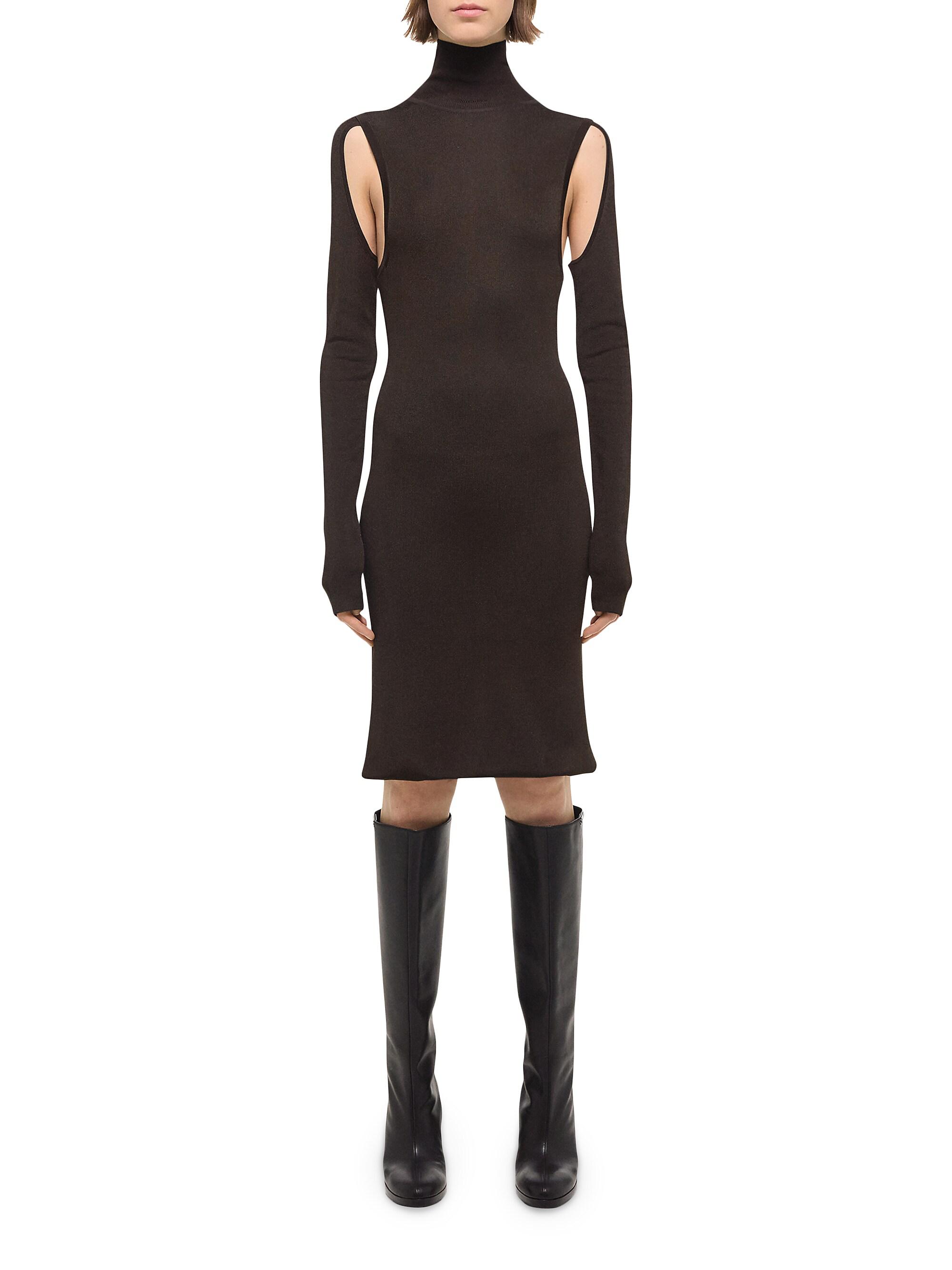 Click here for Helmut Lang Womens Air Cut-Out Turtleneck Dress -... prices