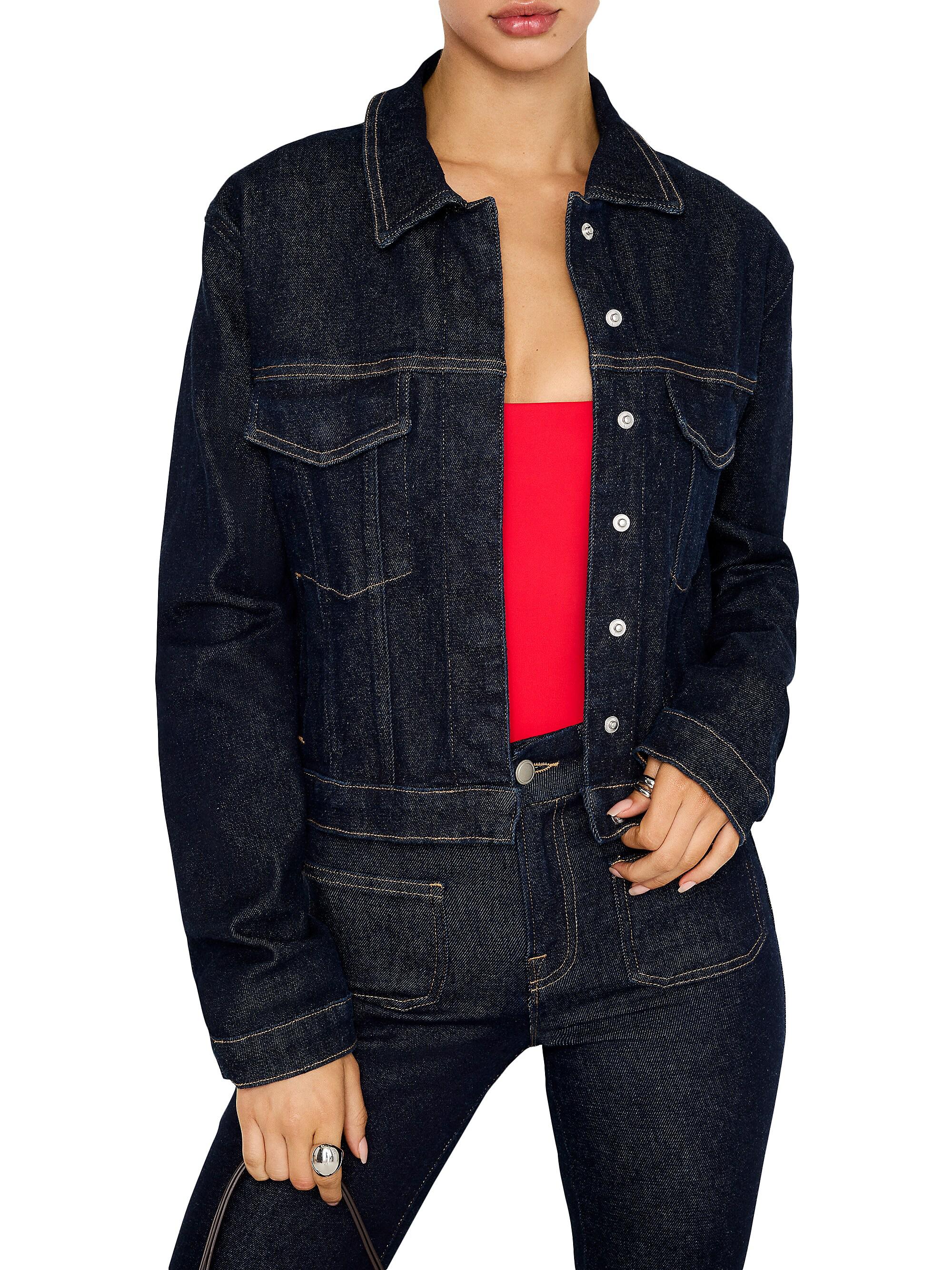 Click here for Good American Womens Committd To Fit Denim Jacket... prices