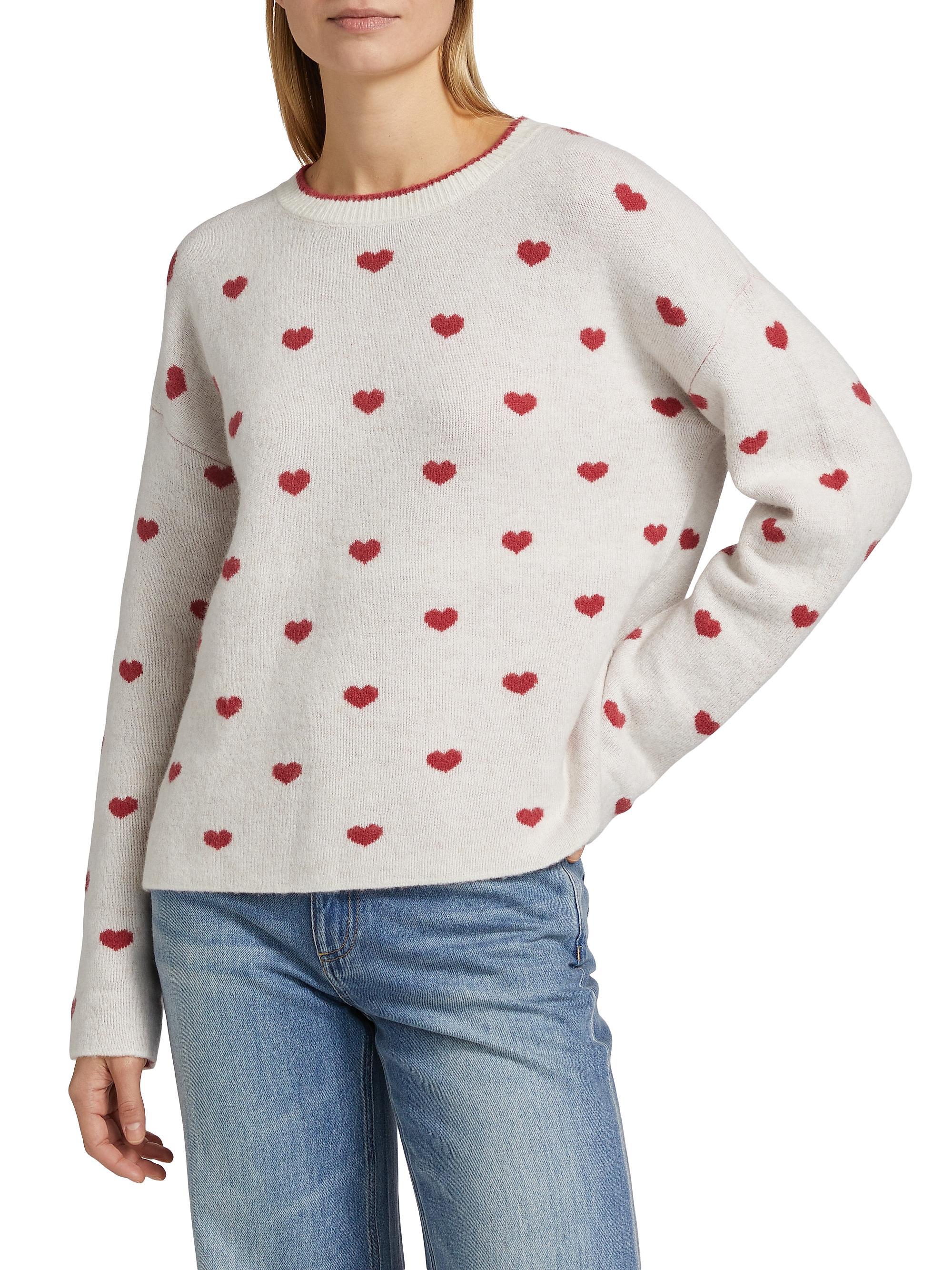 Click here for Splendid Womens Lolly Hearts Jacquard Sweater - Sn... prices