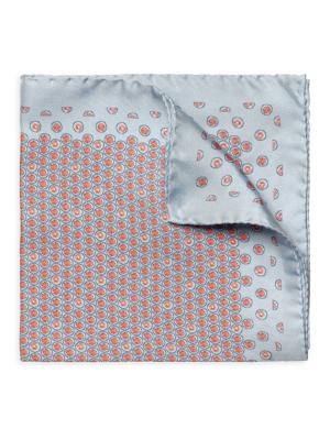 Click here for Eton Mens Watermelon Print Silk Pocket Square - Re... prices