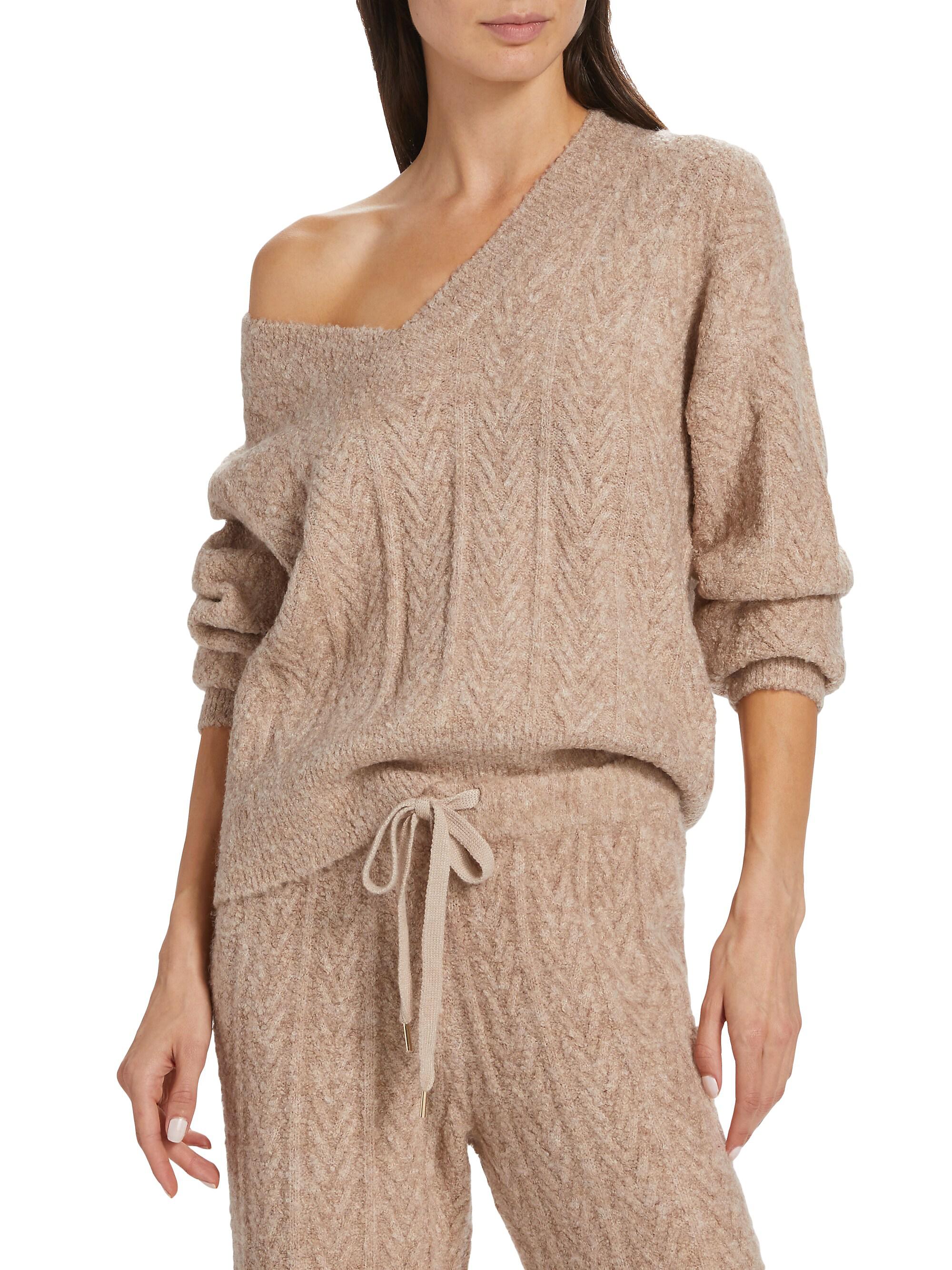 Click here for Stellae Dux Womens Cable-Knit V-Neck Sweater - Cam... prices