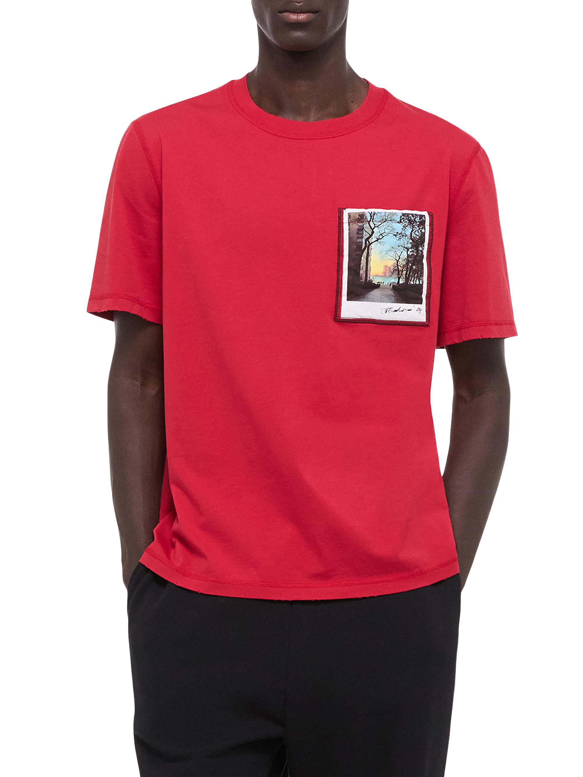 Click here for Helmut Lang Mens Postcard Cotton Crewneck T-Shirt... prices