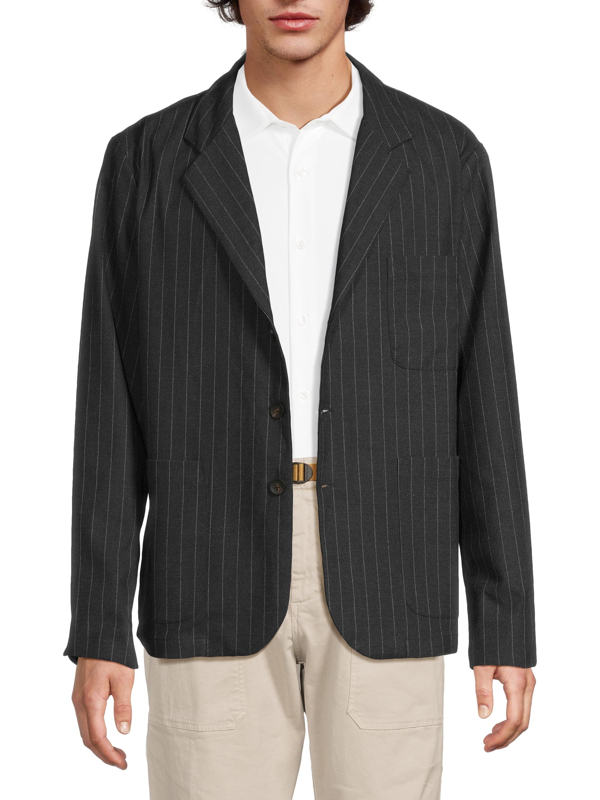 Click here for White Sand Mens Pinstriped Sportcoat - Charcoal -... prices
