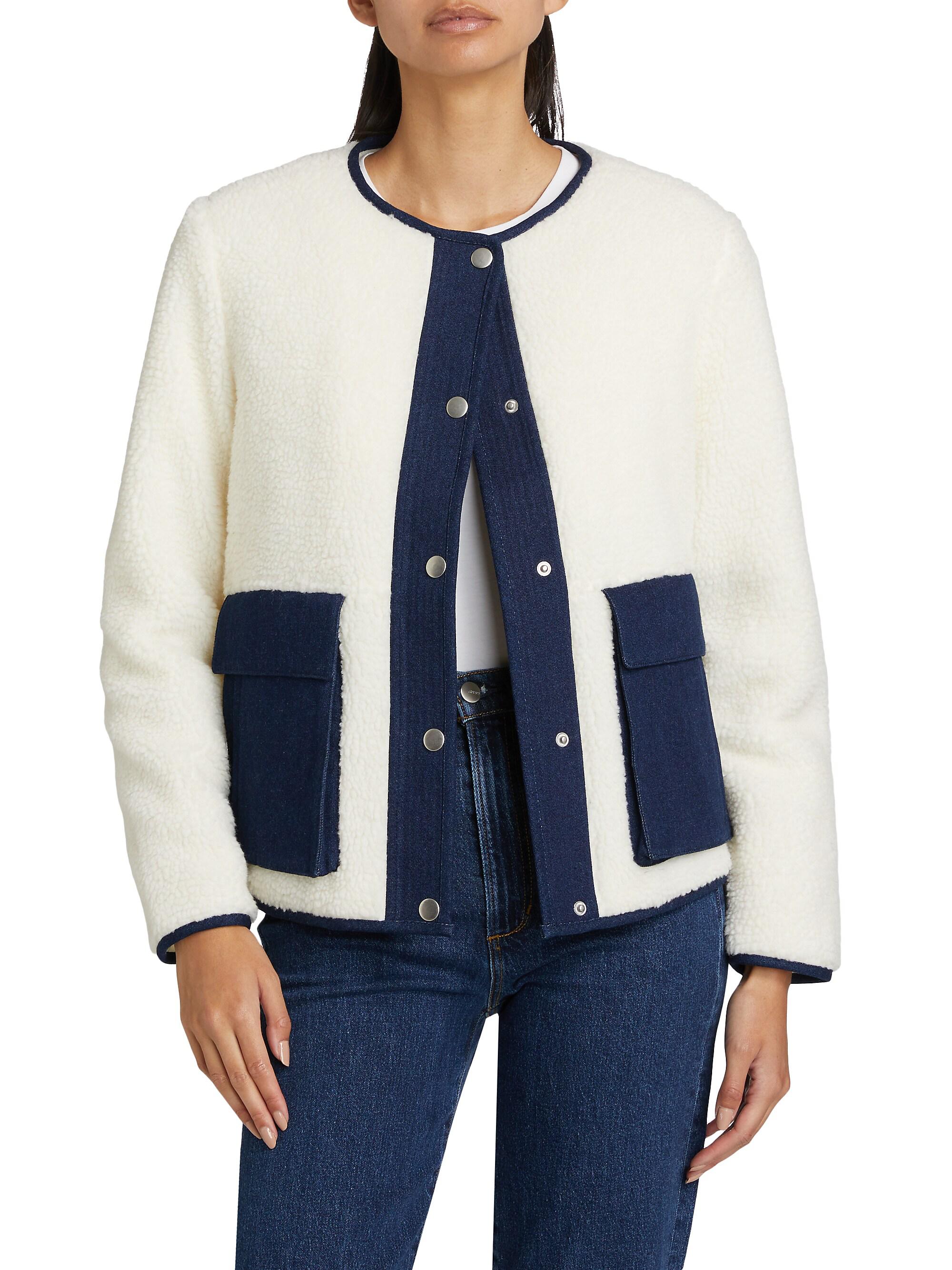 Click here for If Only Studio Womens Faux-Faux-Shearling & Denim... prices