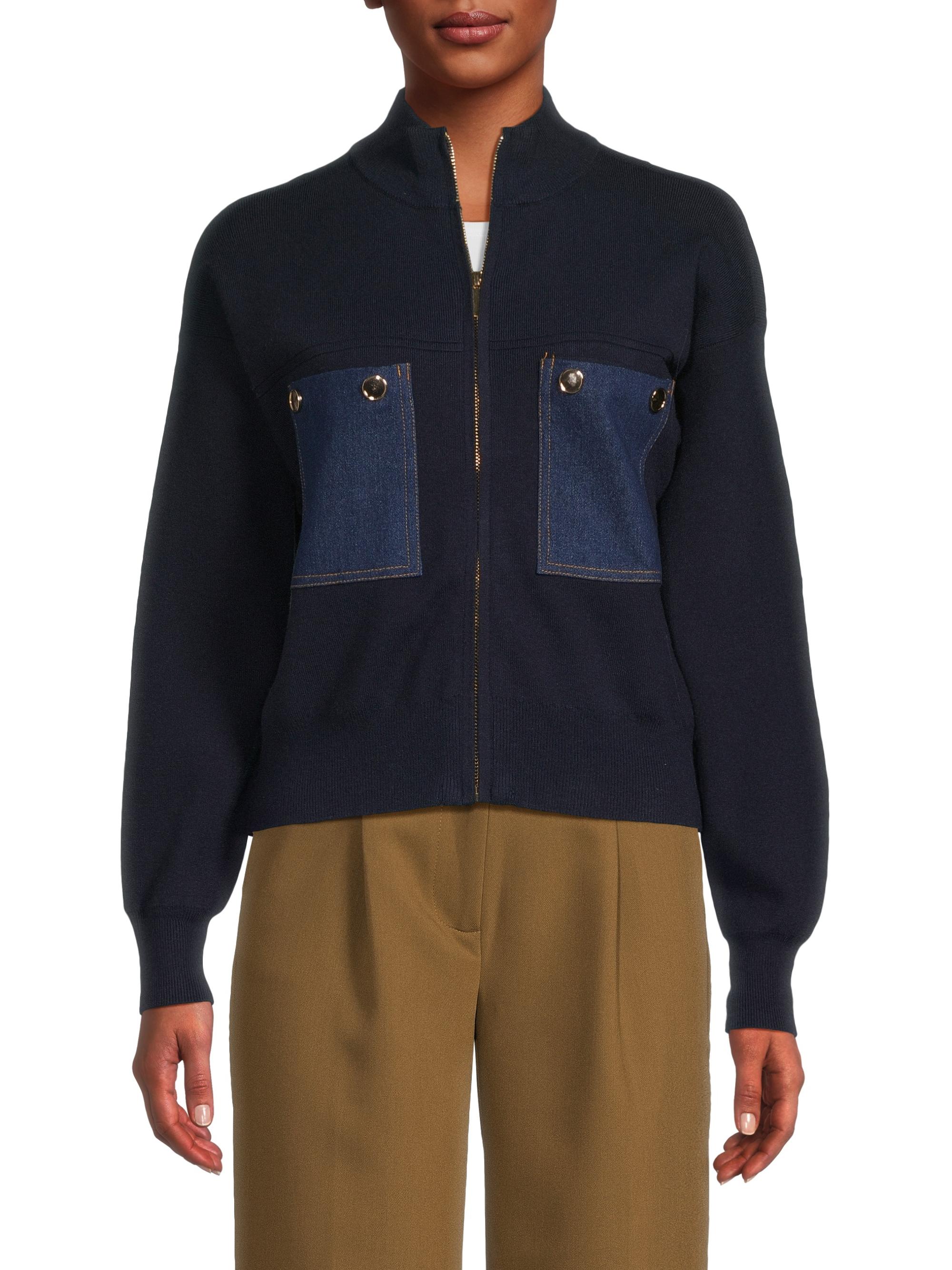 Click here for Nanette Nanette Lepore Womens Denim-Pocket Zip Car... prices