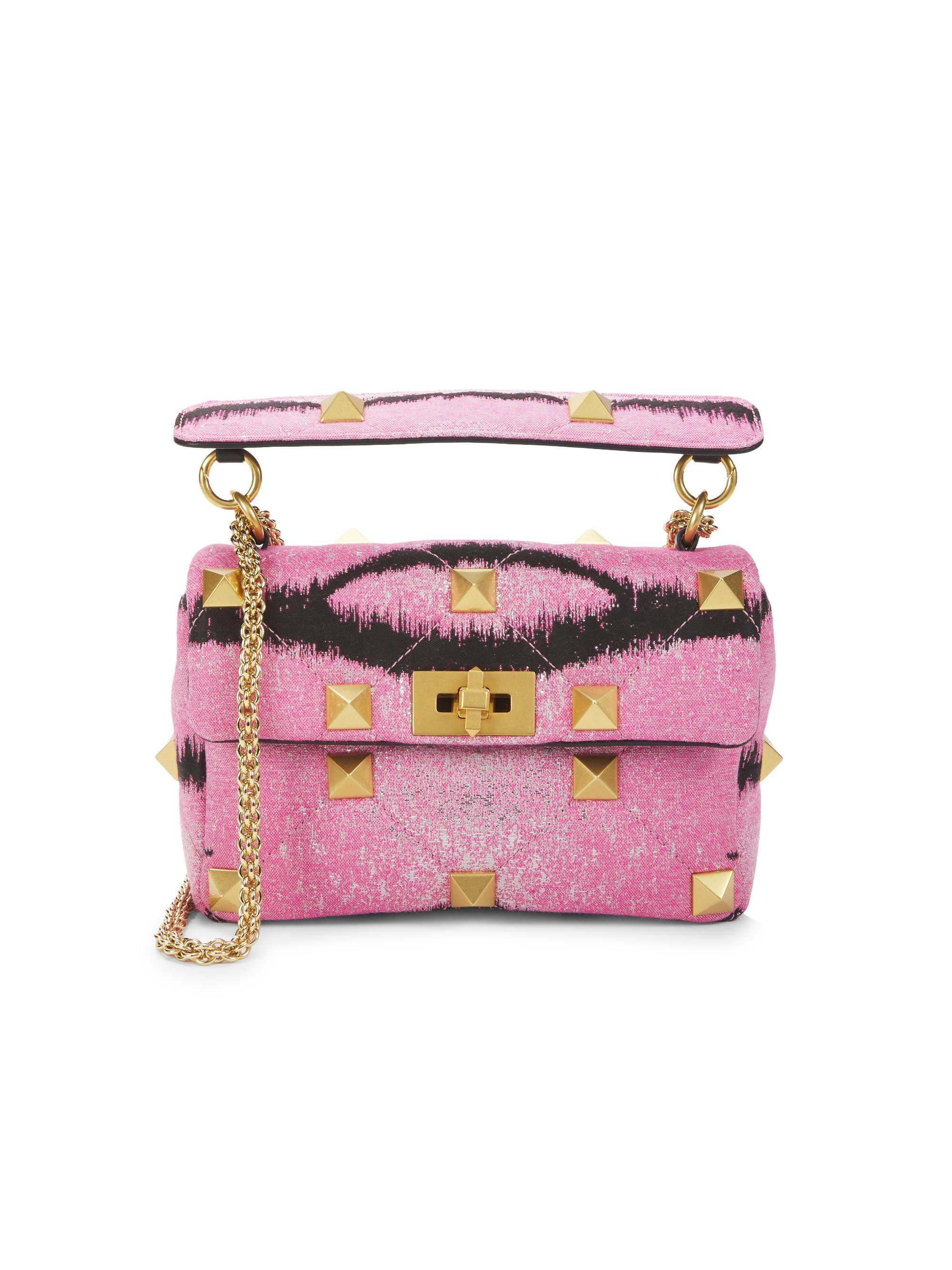 Click here for Valentino Garavani Womens Printed Rockstud Top Han... prices