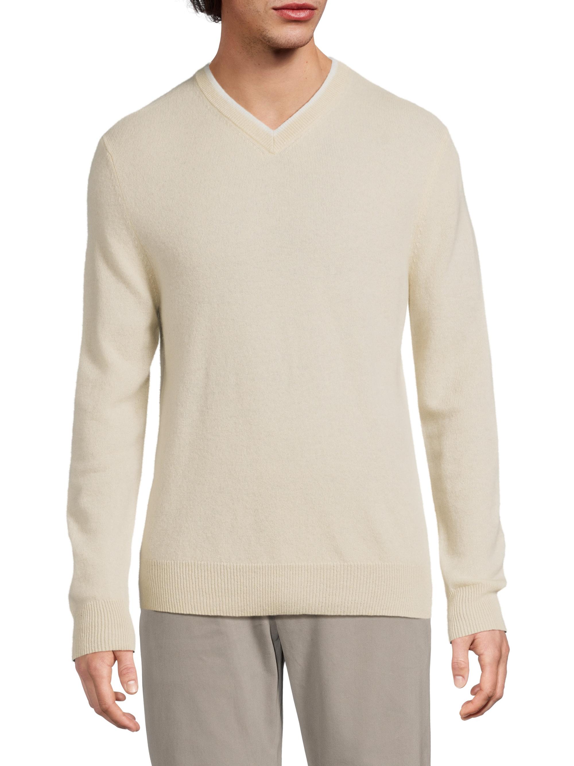 Click here for Saks Fifth Avenue Mens 100 Cashmere Contrast-Tippi... prices
