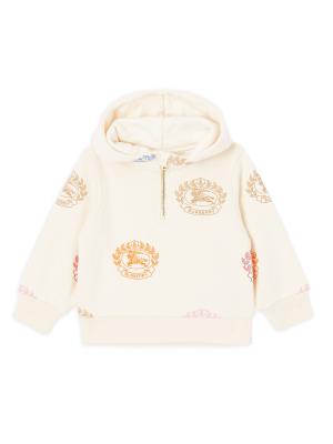 Burberry Baby Girl's Sidney Crest Cotton Hoodie on SALE | Saks OFF 5TH
