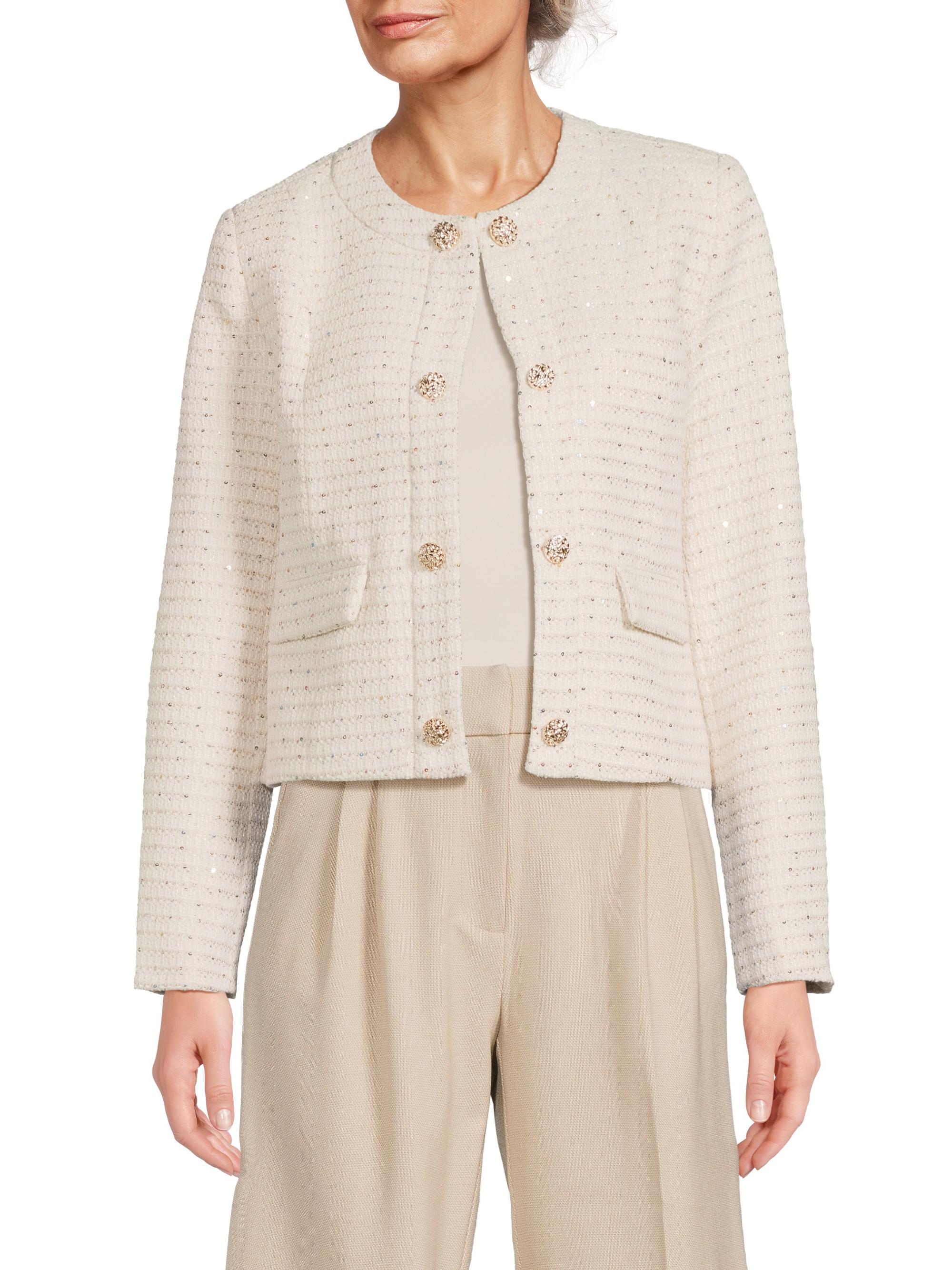 Click here for Nanette Nanette Lepore Womens Tweed Jacket - Canno... prices