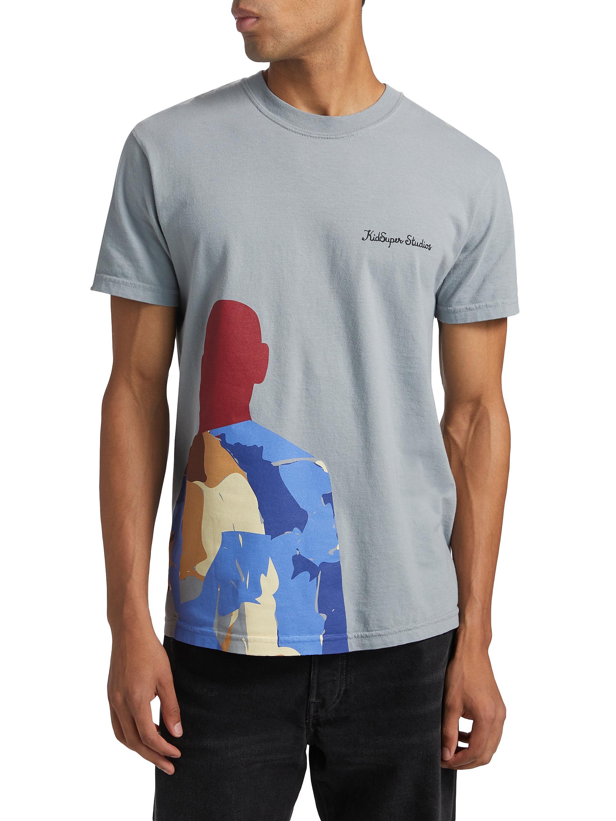 Click here for Kidsuper Mens Logo Cotton Crewneck T-Shirt - Gray... prices