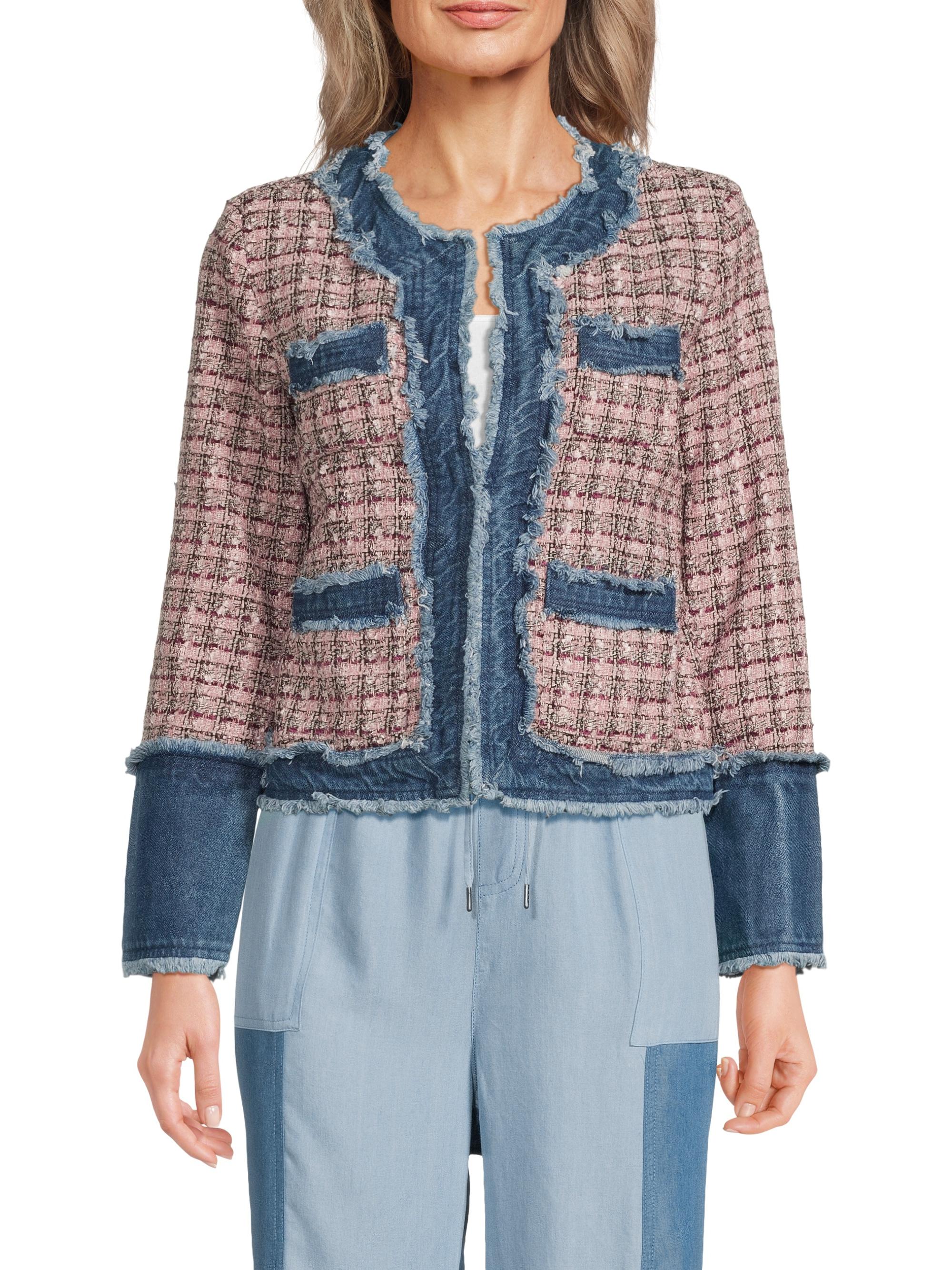 Click here for Nanette Nanette Lepore Womens Fringe-Trim Tweed Cr... prices