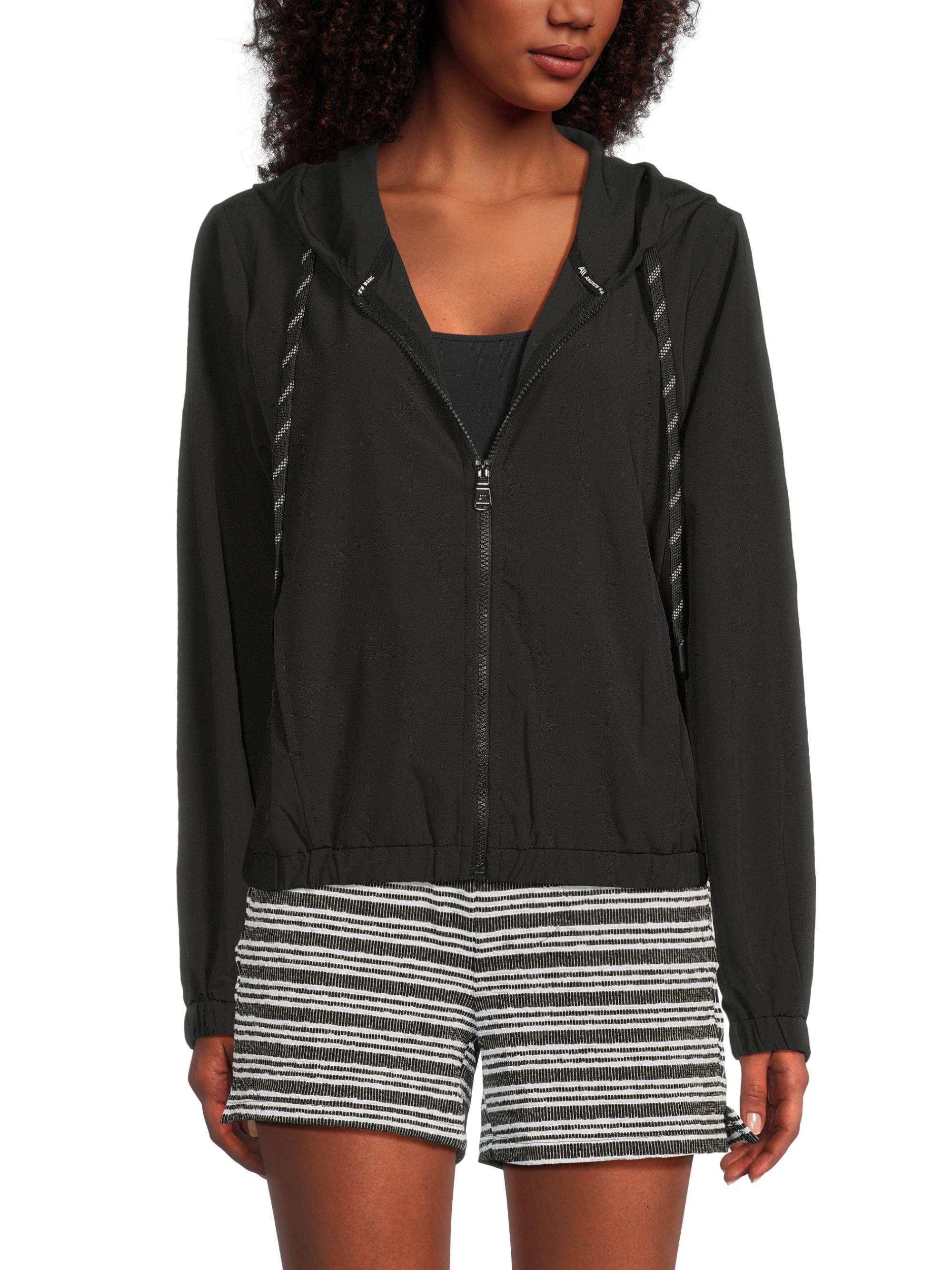 Click here for Andrew Marc Womens Solid Hooded Jacket - Black - S... prices