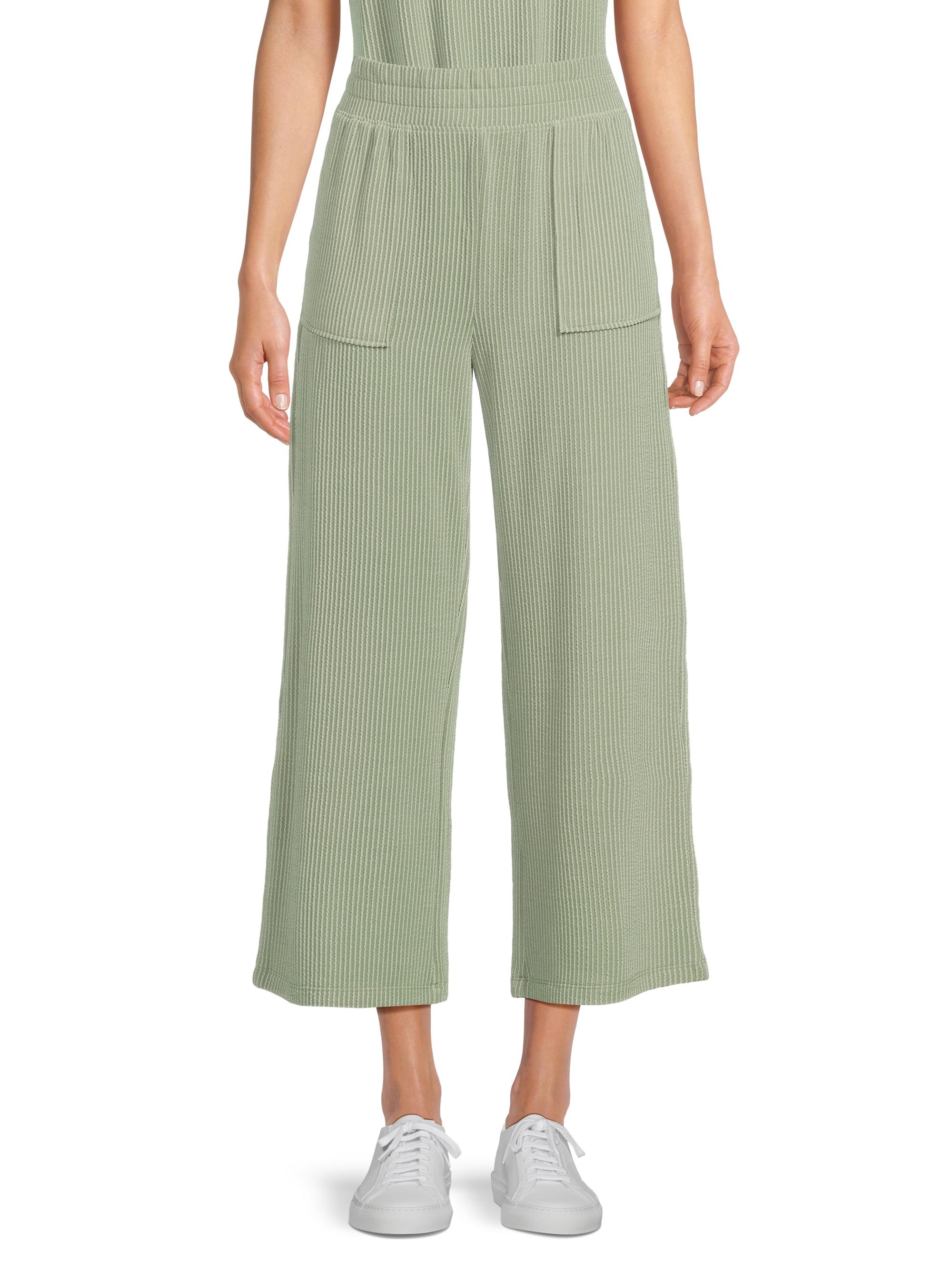 Click here for Andrew Marc Womens Textured Cropped Wide-Leg Pants... prices