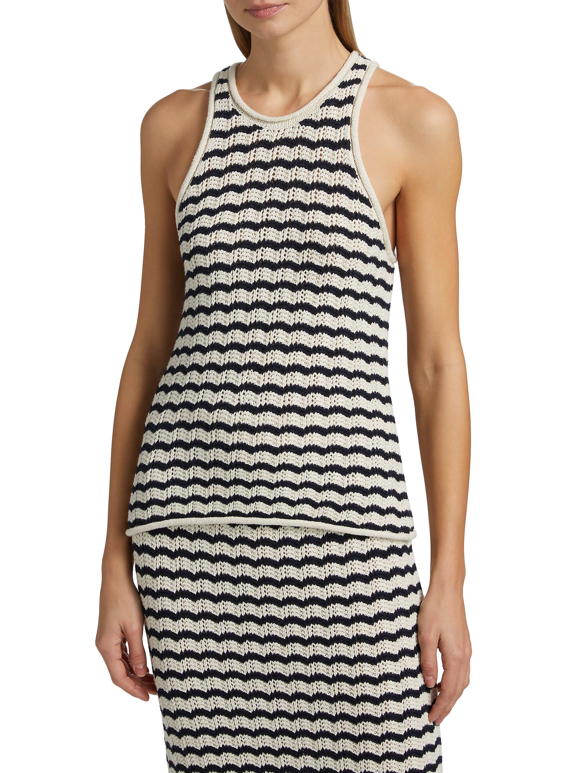 Click here for A. l.c. Womens Nelly Striped Cotton-Blend Crochet... prices