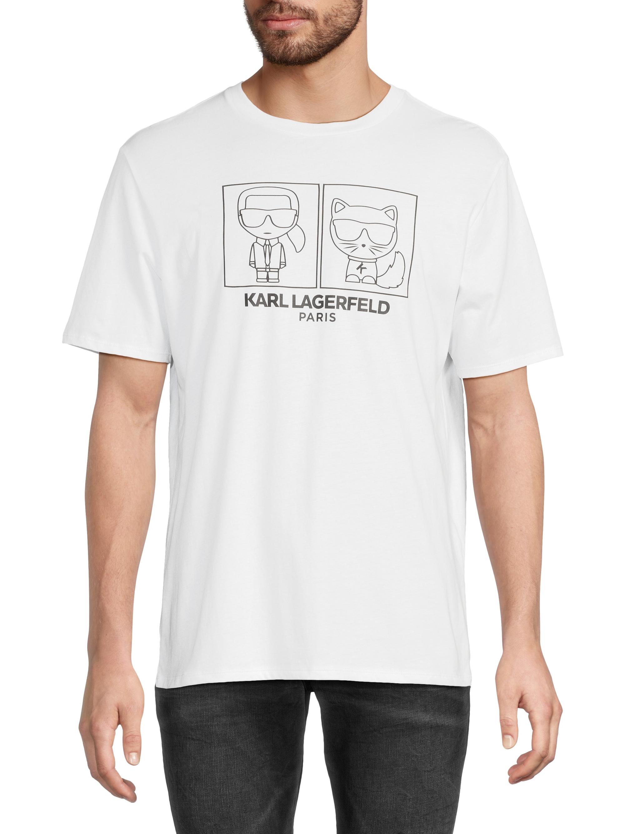 Click here for Karl Lagerfeld Paris Mens Graphic Cotton T-Shirt -... prices