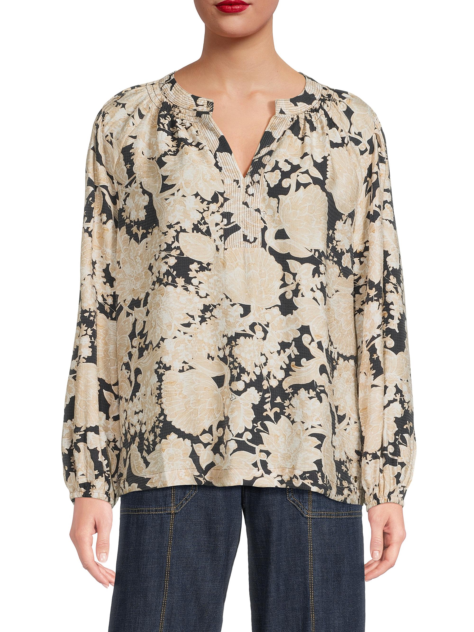 Click here for Nautica Womens Casa Floral Top - Night Sky Multi -... prices