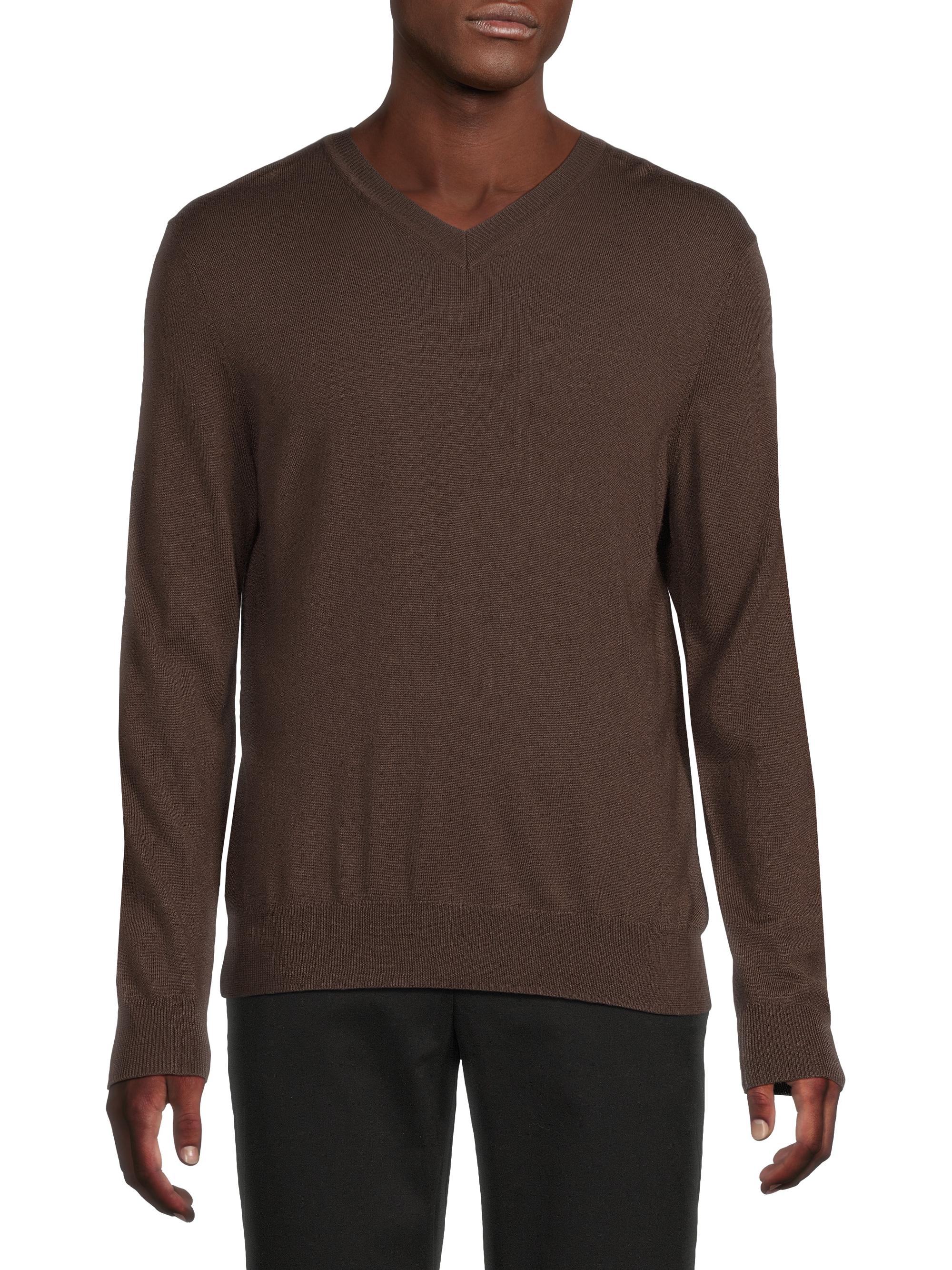 Click here for Saks Fifth Avenue Mens Merino V-Neck Wool-Blend Sw... prices