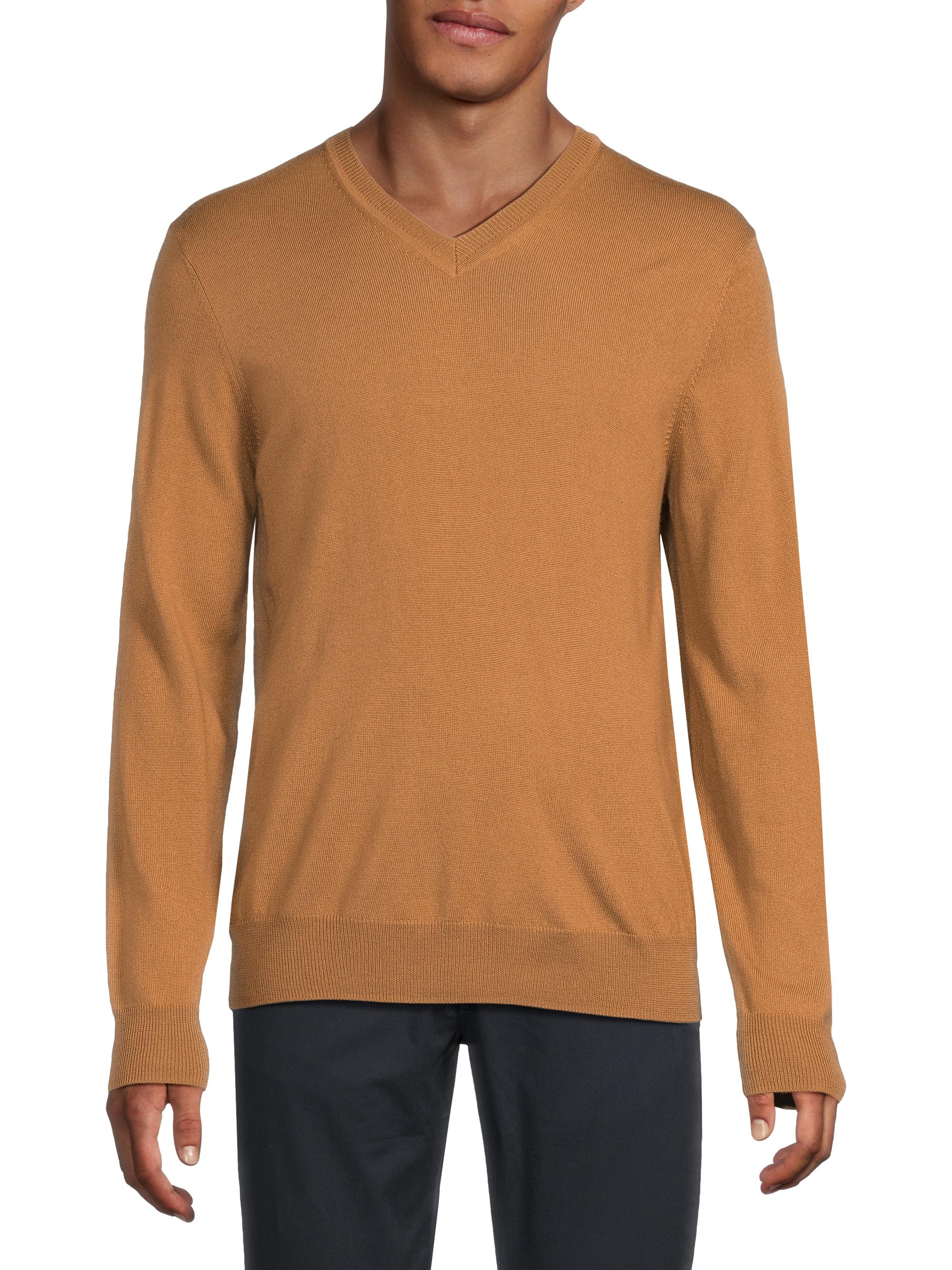 Click here for Saks Fifth Avenue Mens Merino V-Neck Wool-Blend Sw... prices