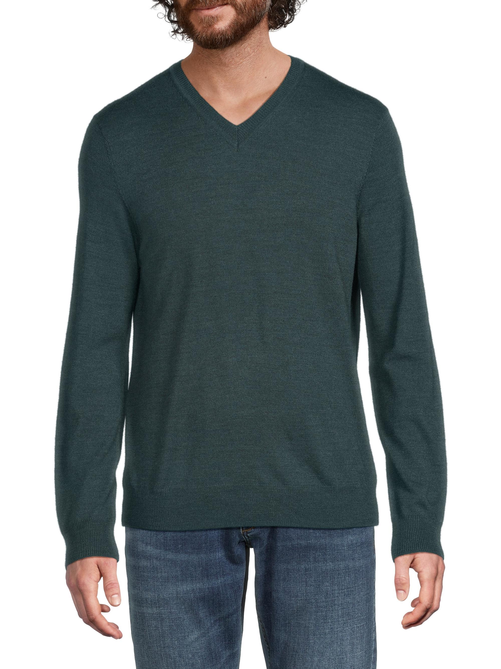 Click here for Saks Fifth Avenue Mens Merino V-Neck Wool-Blend Sw... prices