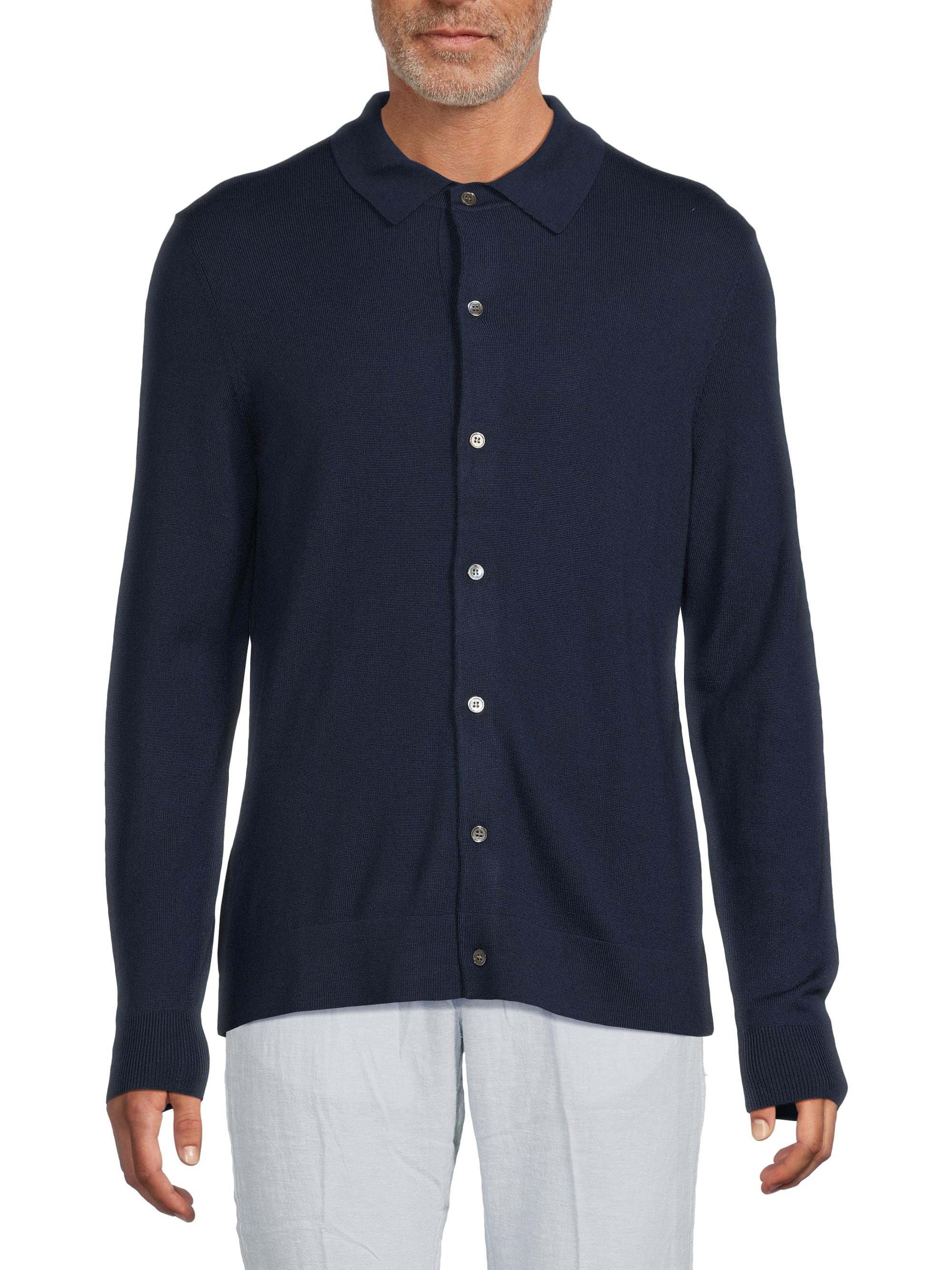 Click here for Saks Fifth Avenue Mens Merino Wool-Blend Classic-F... prices