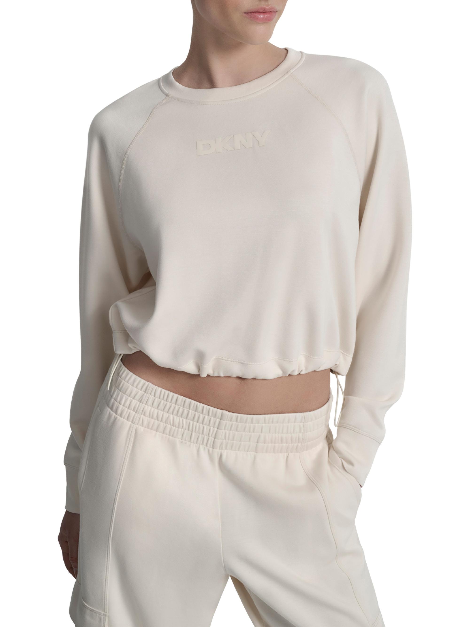 Click here for Dkny Womens Logo Sweatshirt - Eggnog - Size XL prices