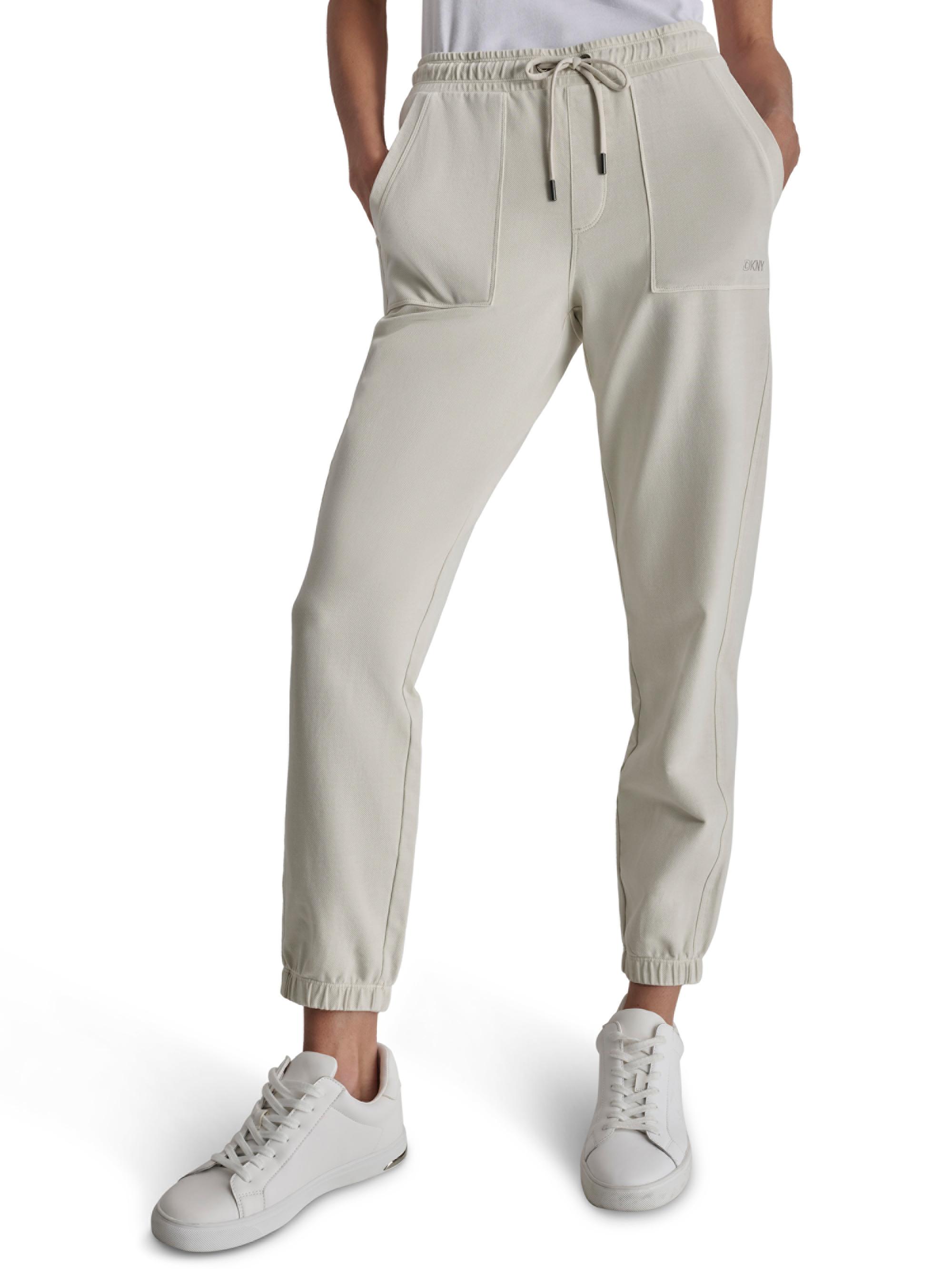 Click here for Dkny Sport Womens Cotton-Blend Tie-Waist Joggers -... prices